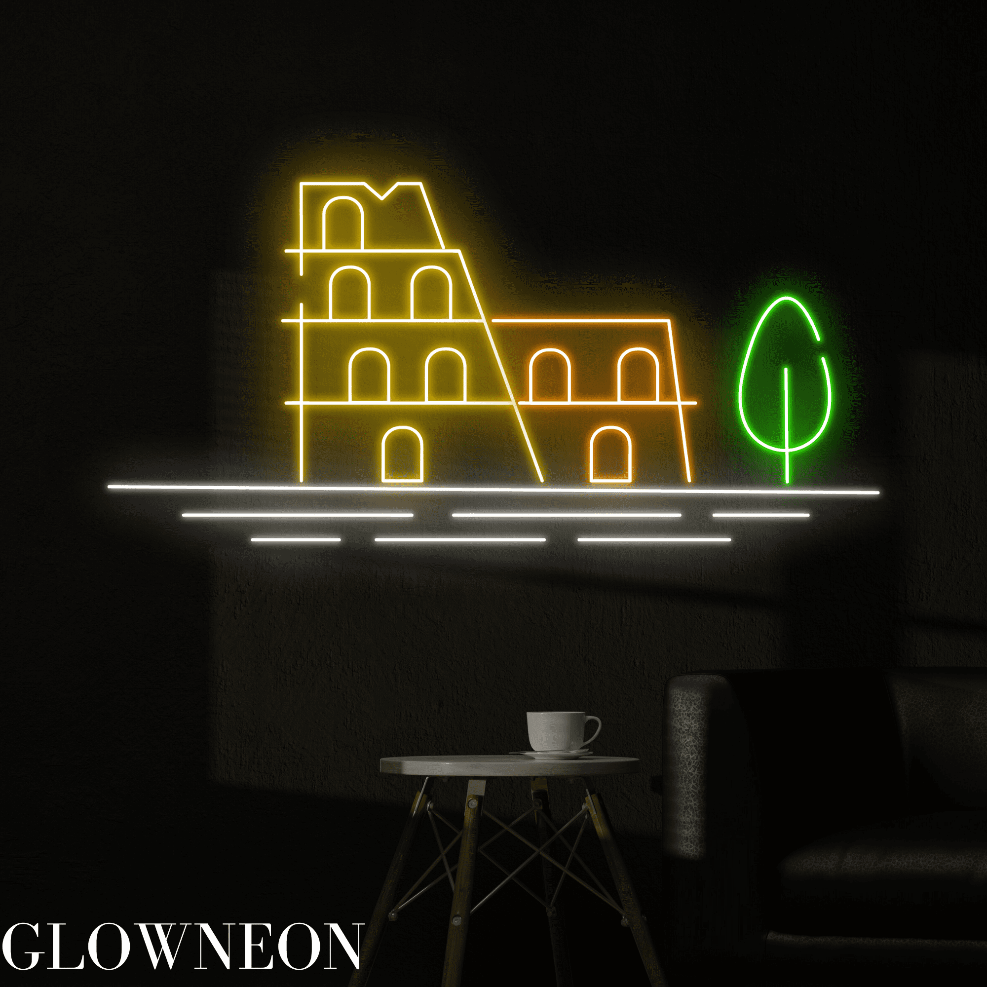 Glowneon Colosseum Neon Sign, Colosseum Led Sign, Colosseum Led Light ...