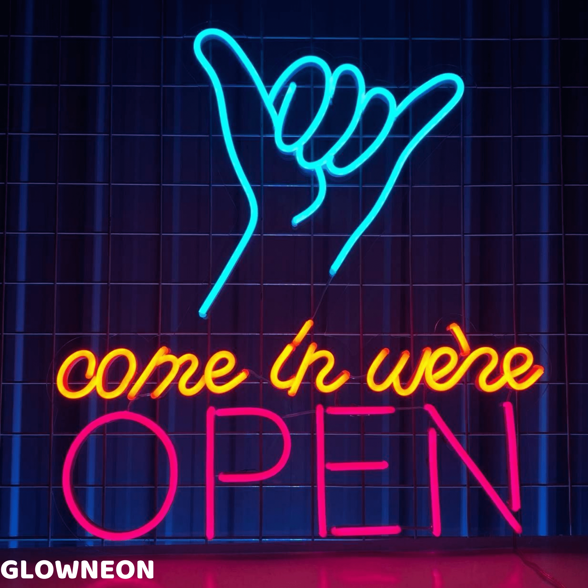 Glowneon Come In We're Open Neon Sign, Grand Logo Open Store Led Sign ...