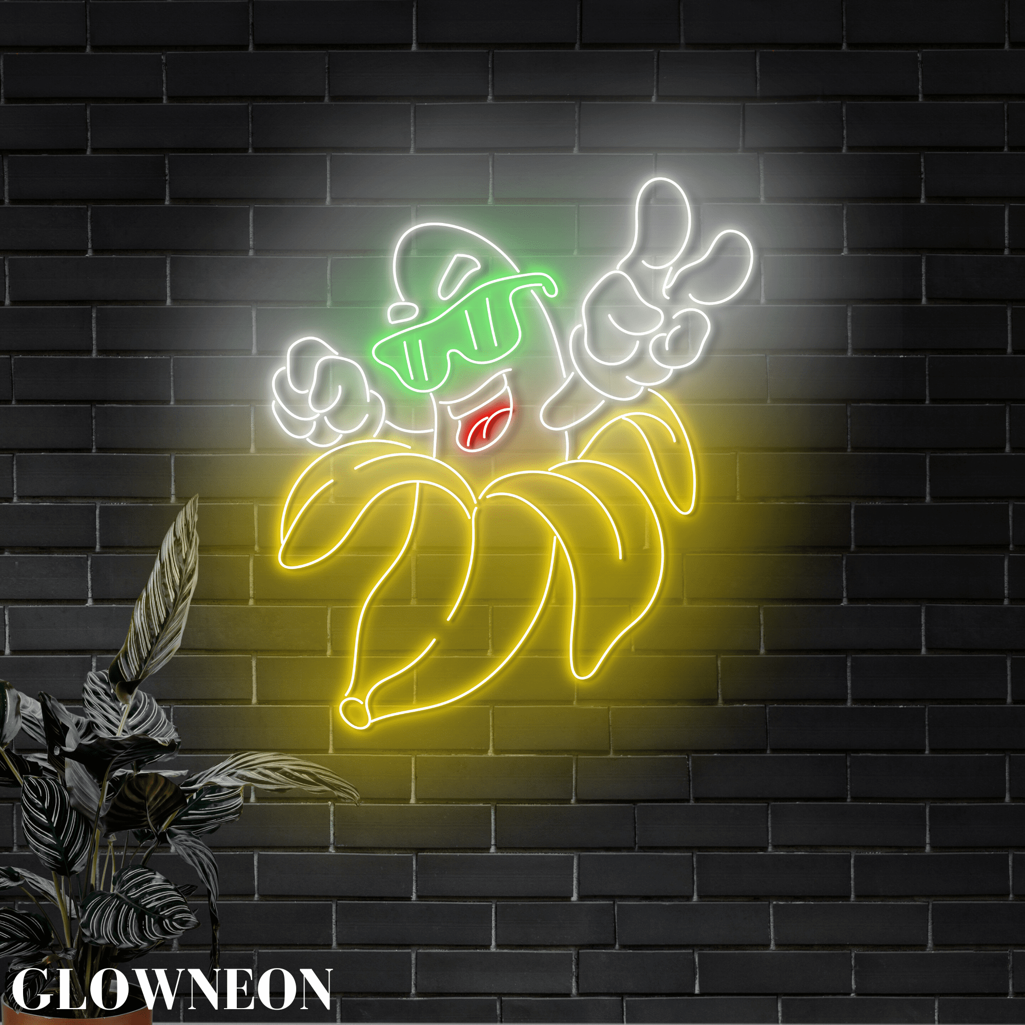 Glowneon Cool Banana Neon Led Light For Banana Fruit Shop Wall Decor ...
