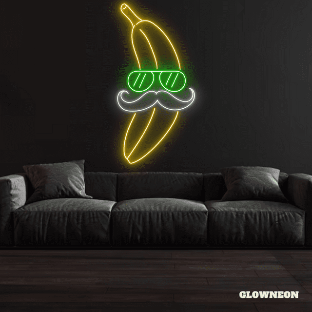 Glowneon Cool Banana Neon Sign, Funny Banana Decor, Banana Sign ...