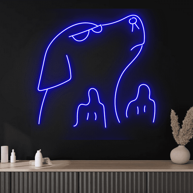 Glowneon Cool Dog Neon Sign, Animal Wall Decor, Funny Dog Sign ...