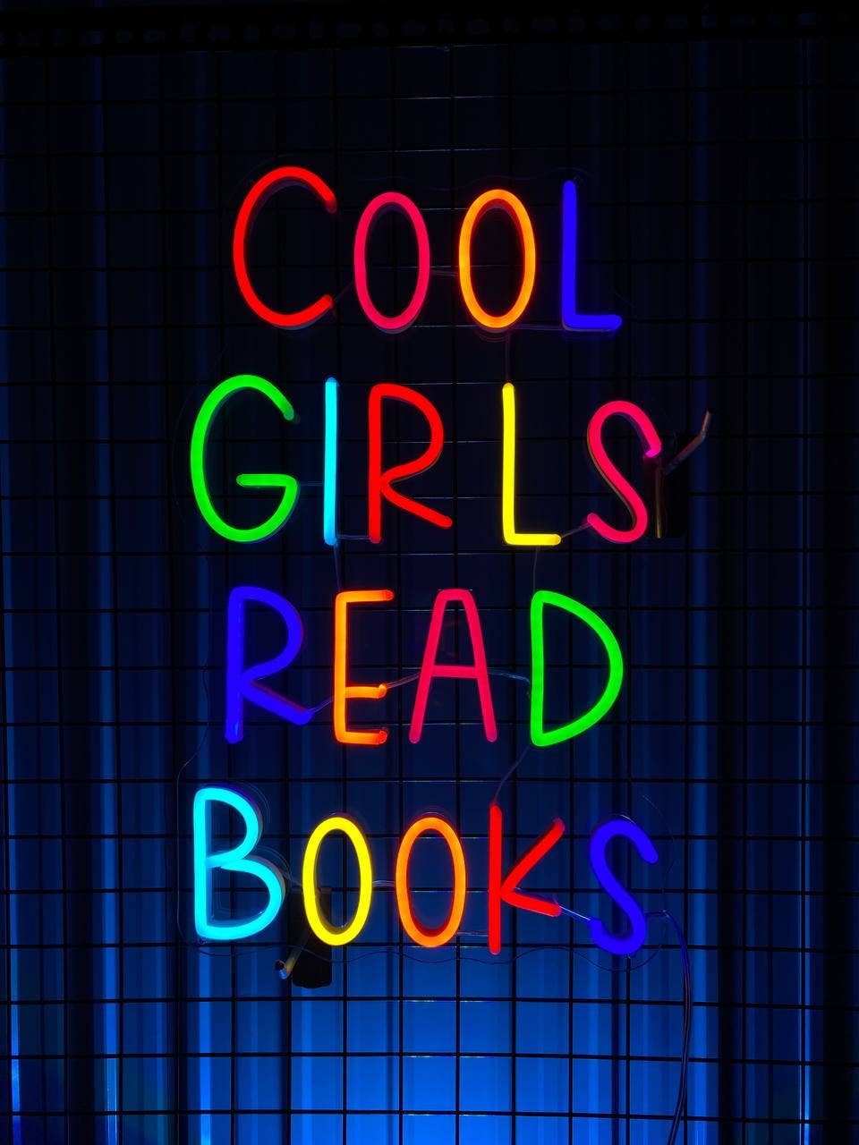 Glowneon Cool Girls Read Books Colorful Neon Sign Wall Hanging Decor ...