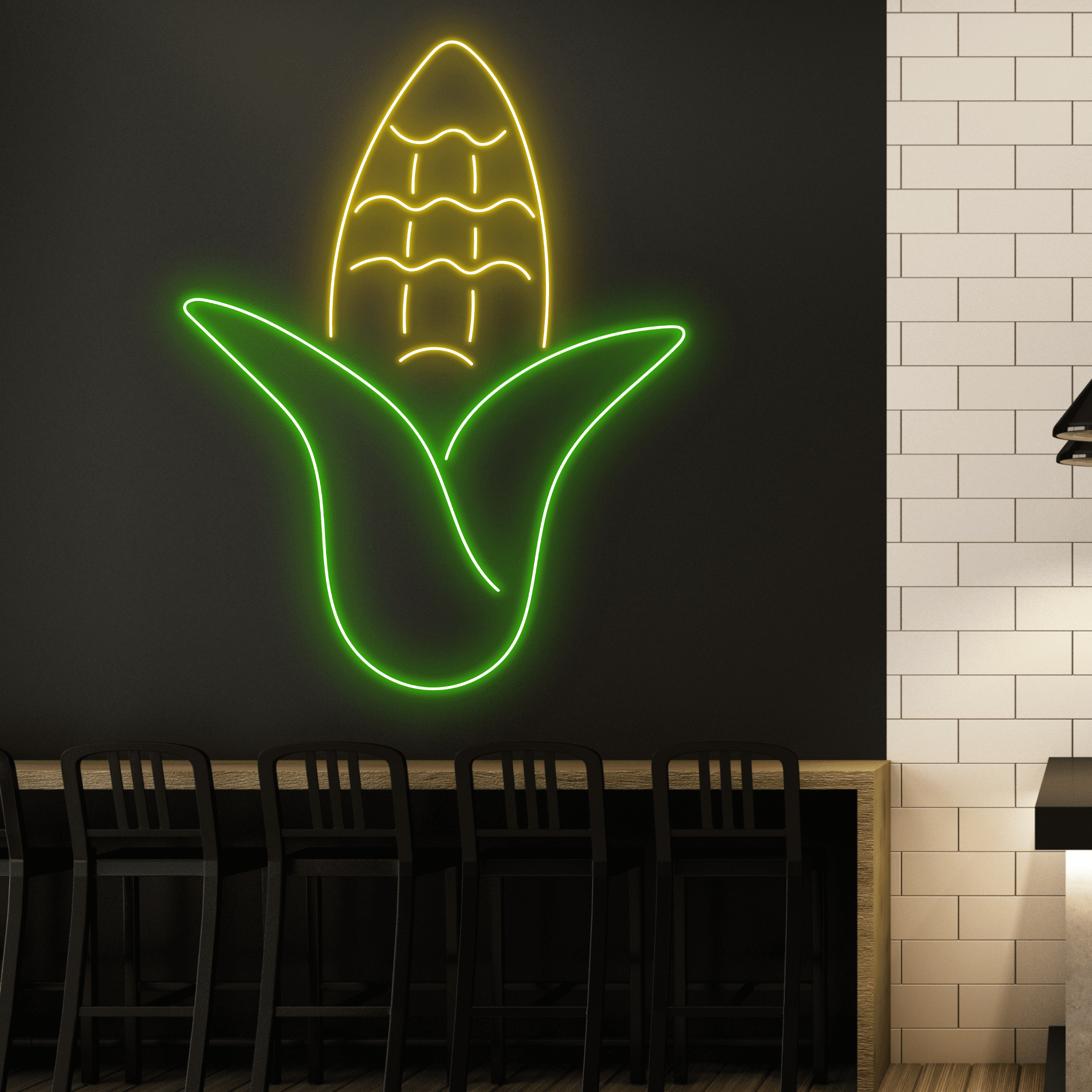 Glowneon Corn Neon Sign, Fruits Vegetable Wall Decor - Walmart.com