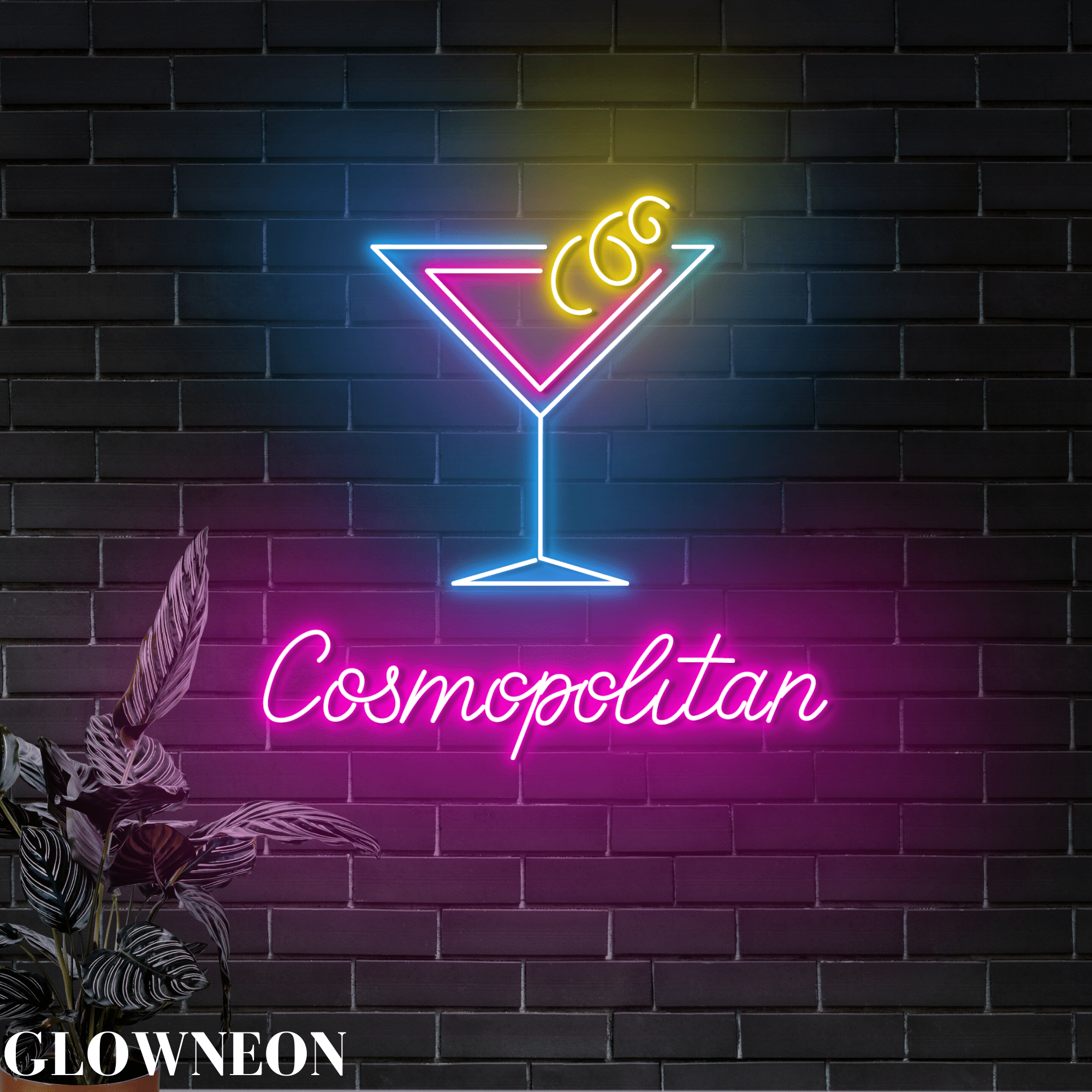 Glowneon Cosmopolitan Cocktail Bar Neon Decor, Open Cosmopolitan Sign ...