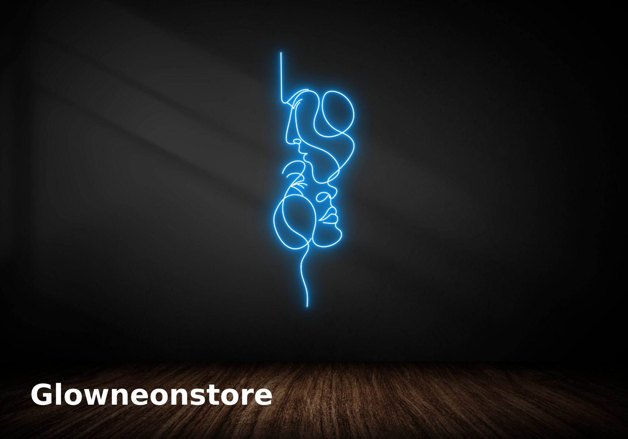 Glowneon Couple Neon Sign, Couple Led Sign, Couple Face Neon Sign ...