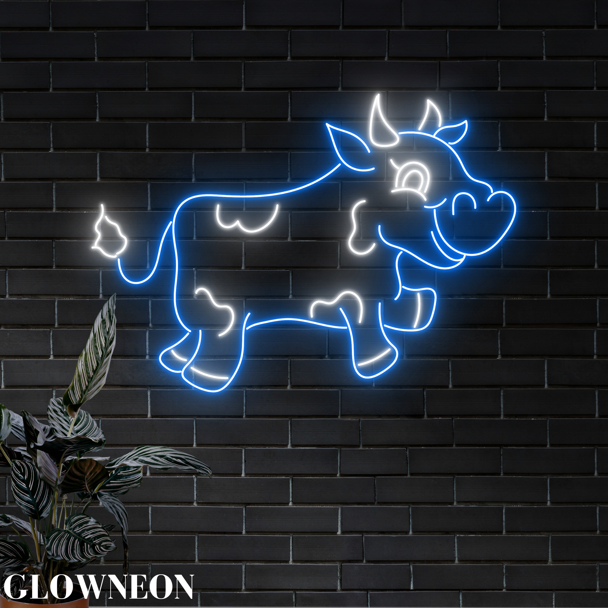 Glowneon Cow Devil Led Sign, Cow Farm Wall Decor, Cow Neon Wall Decor ...