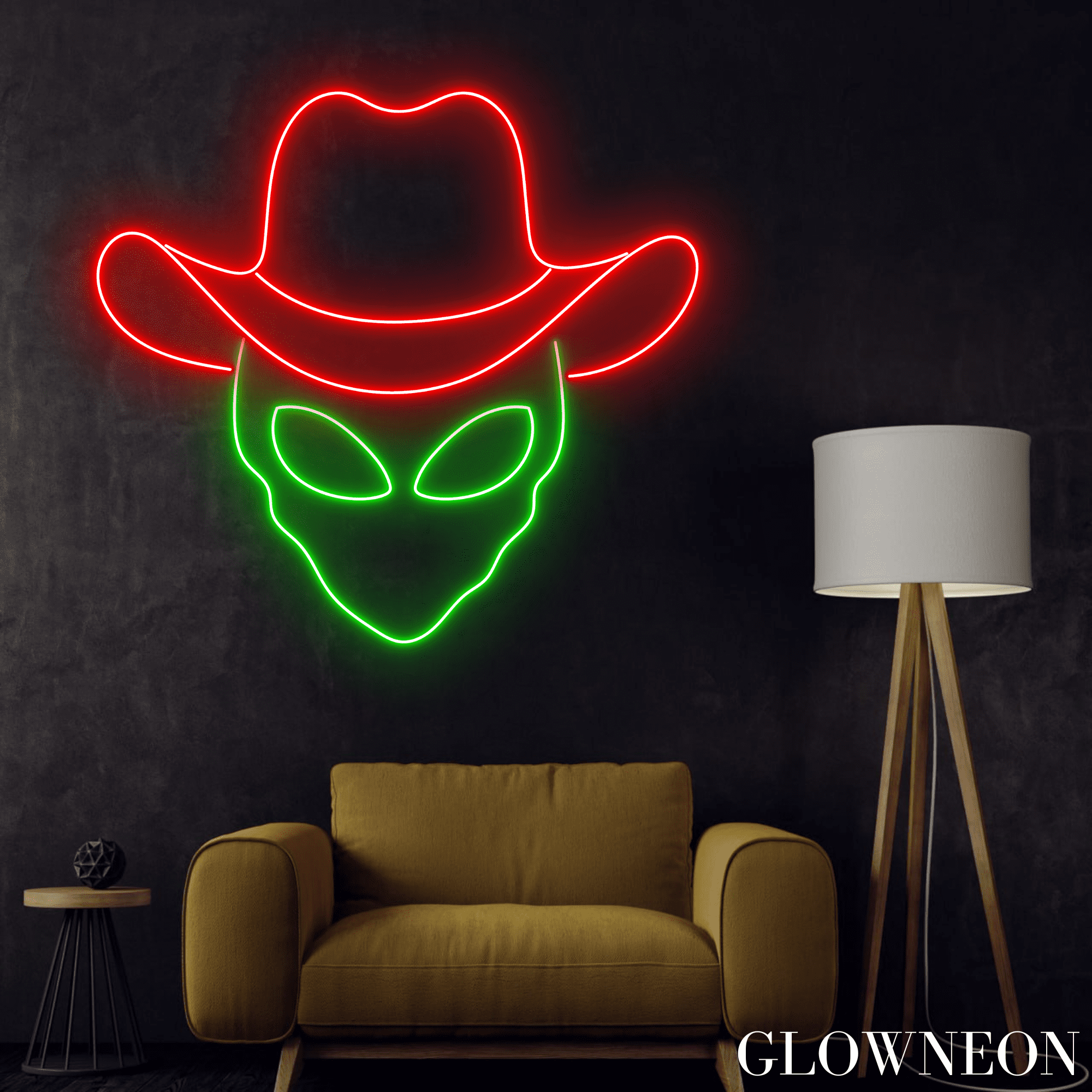 Glowneon Cowboy Alien Neon Sign, Cowboy Alien Led Sign, Gift For Kids ...