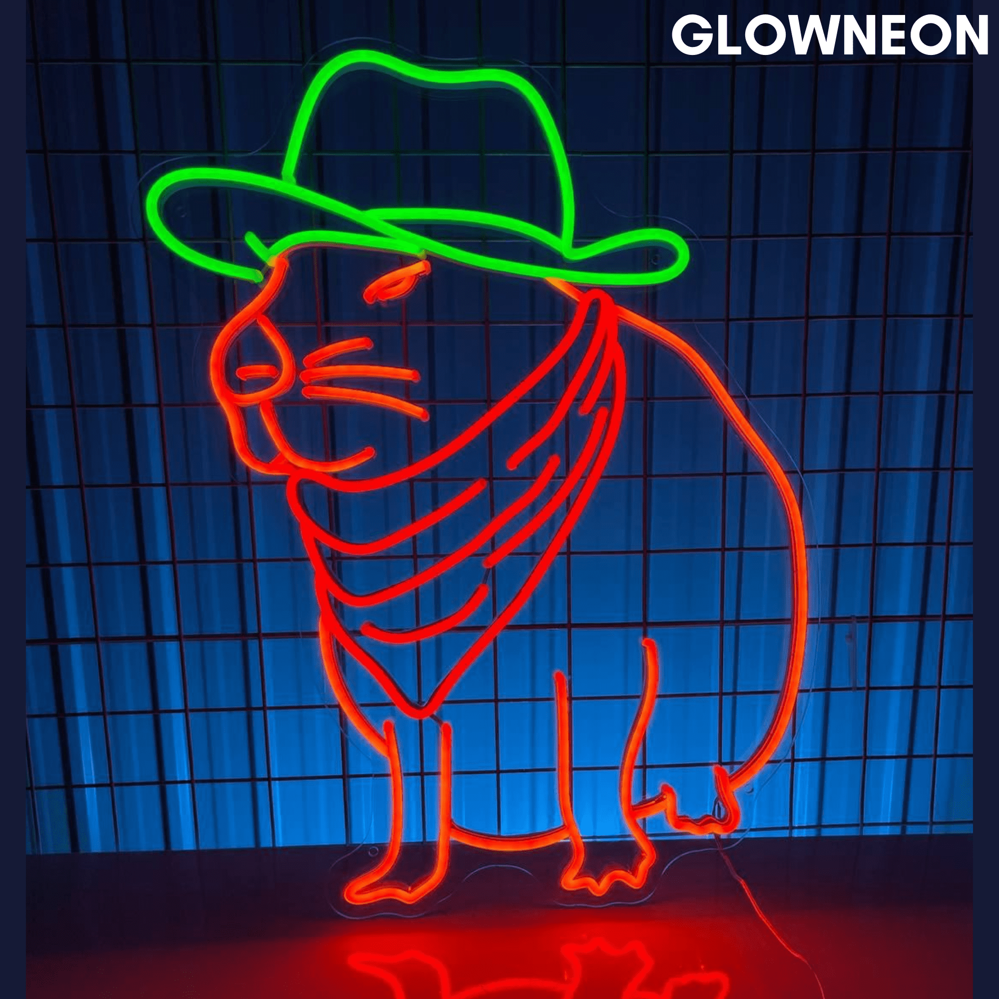 Glowneon Cowboy Capybara Neon Sign, Capybara Led Sign, Best Kid Gifts ...