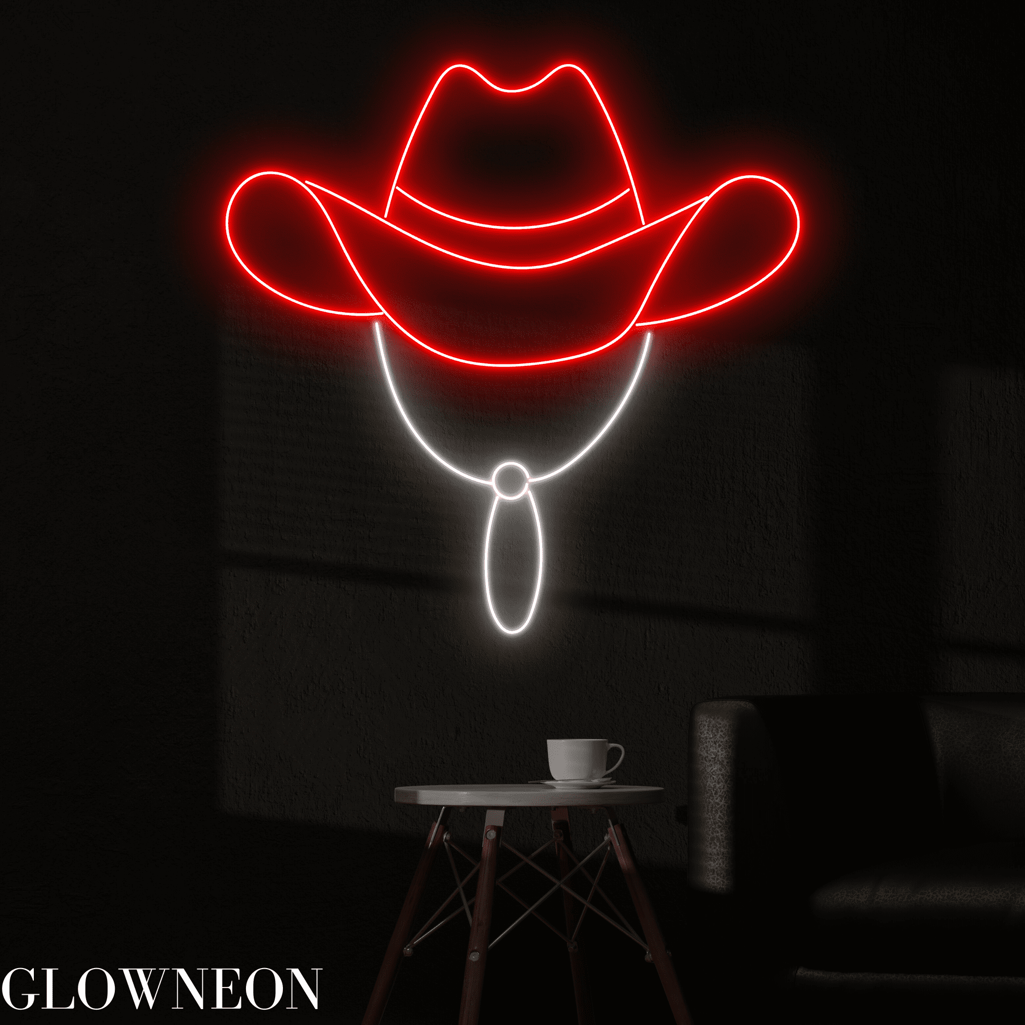Glowneon Cowboy Hat Neon Sign, Cowboy Led Sign, Cowboy Shop Wall Art ...