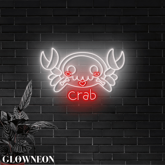 Glowneon Crab Dead Neon Signs, Day Of Animal Dead Mexican Wall Decor ...