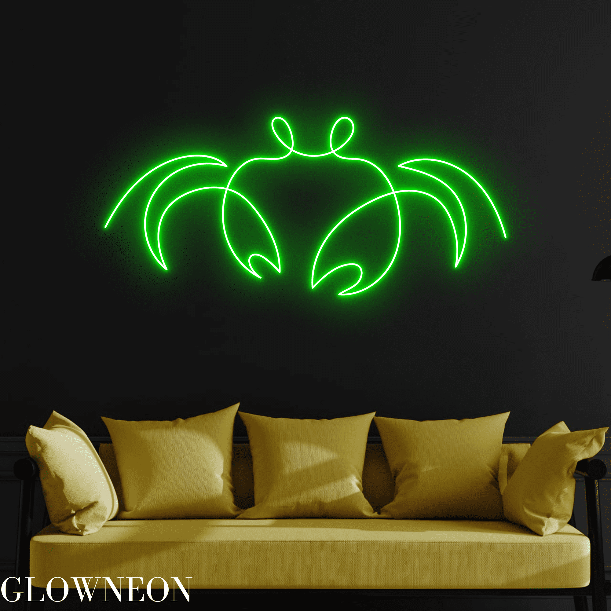 Glowneon Crab Neon Sign, Sea Crab Led Sign, Crab Restaurant Led Decor ...