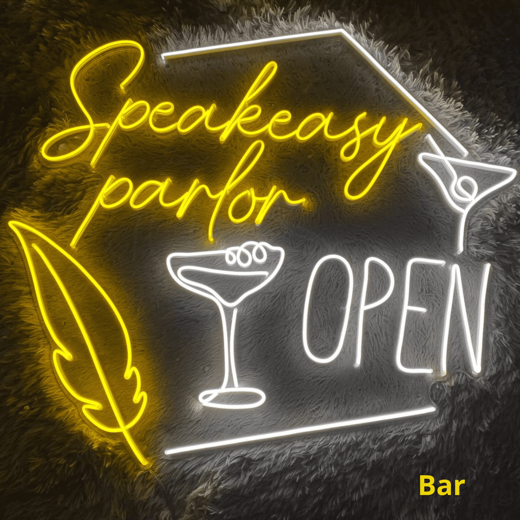 Glowneon Custom Bar Open Logo Neon Sign, Shop Wall Decor Signboard ...