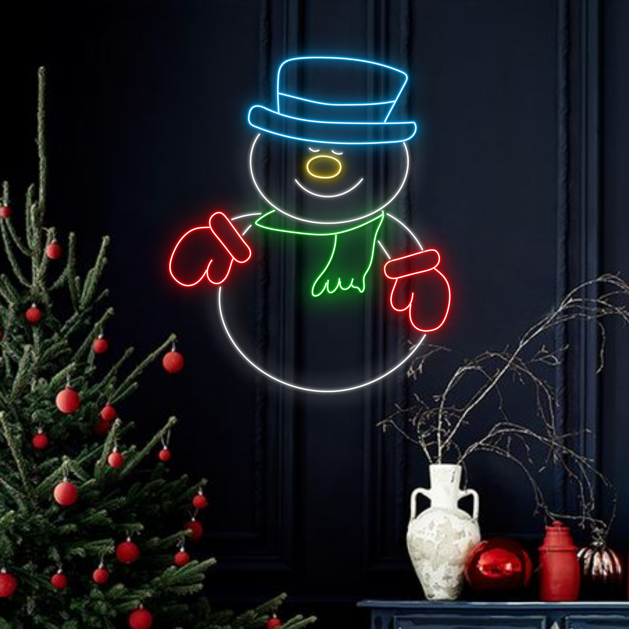 Glowneon Custom Snowman Neon Sign, Christmas Decor - Walmart.com