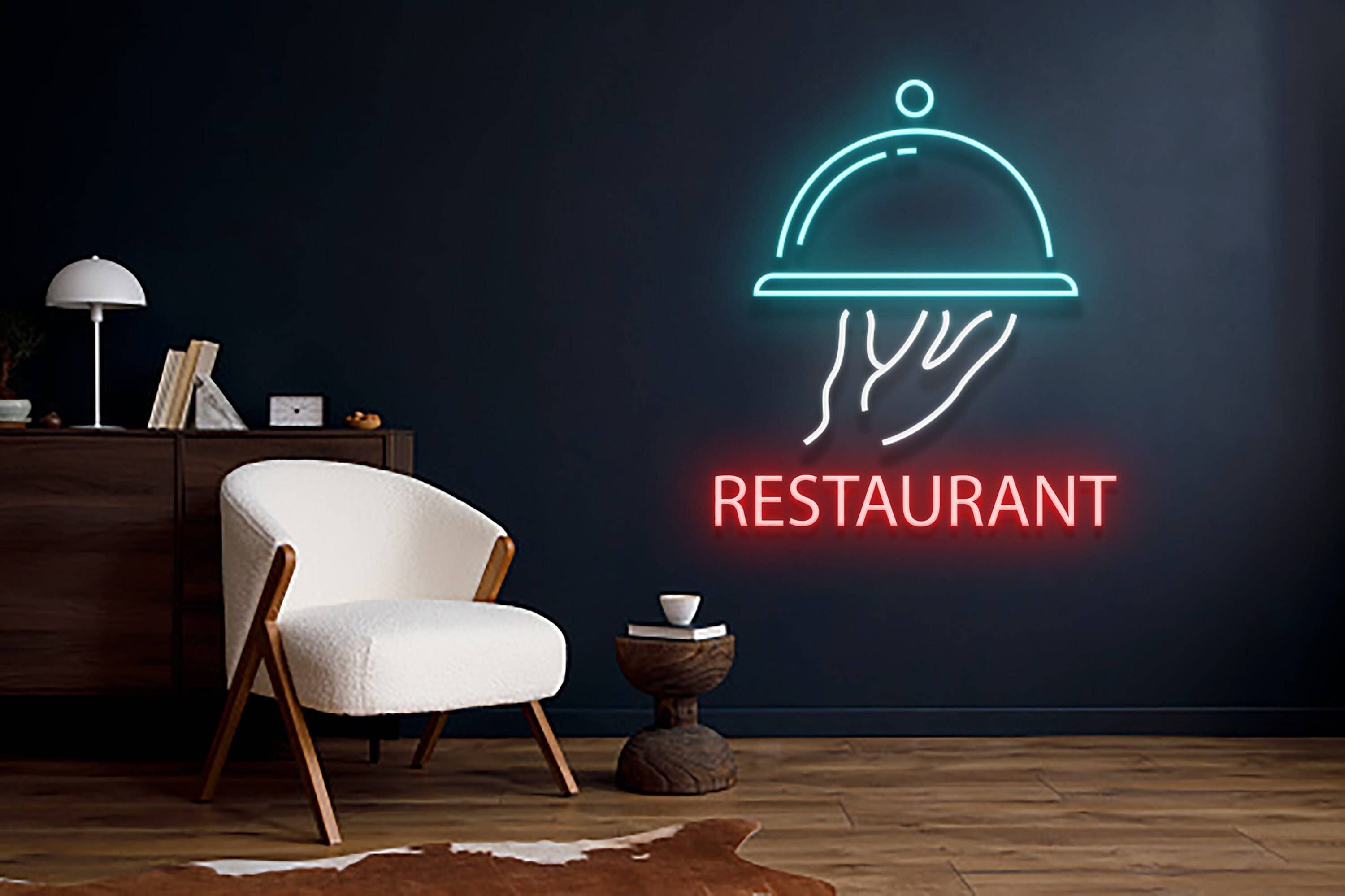 Glowneon Custome Name Restaurant Neon Signboard, Lights Wall Decor ...