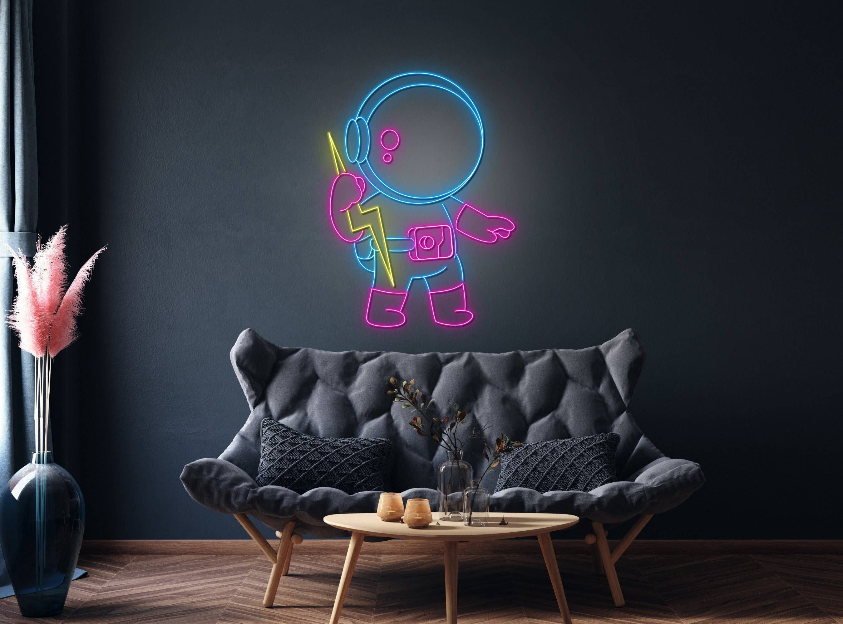 Glowneon Cute Astronaut Boy Neon Sign, Kids Nursery Room Decor ...