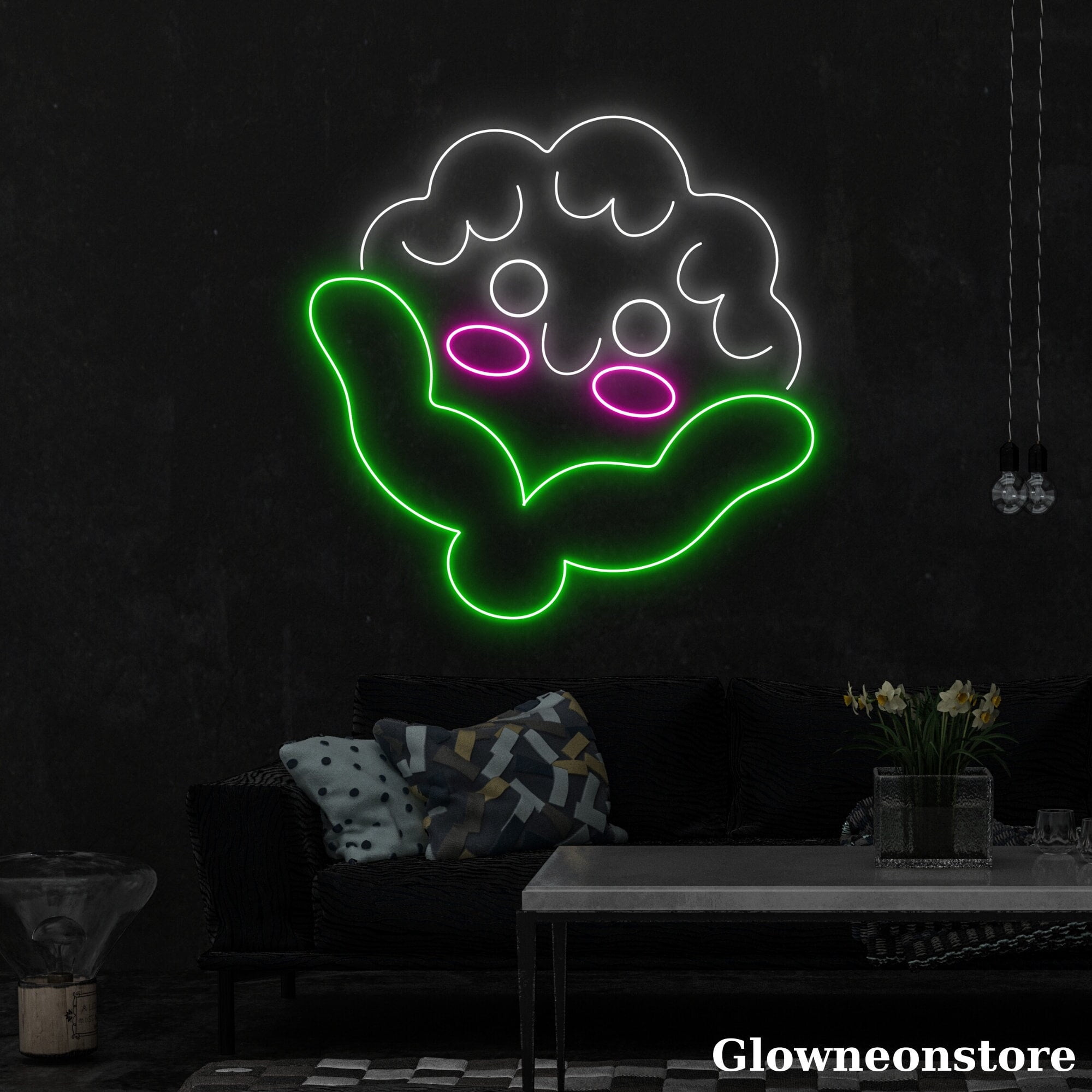 Glowneon Cute Broccoli Neon Sign, Broccoli Baby Led Sign, Nursery Room ...