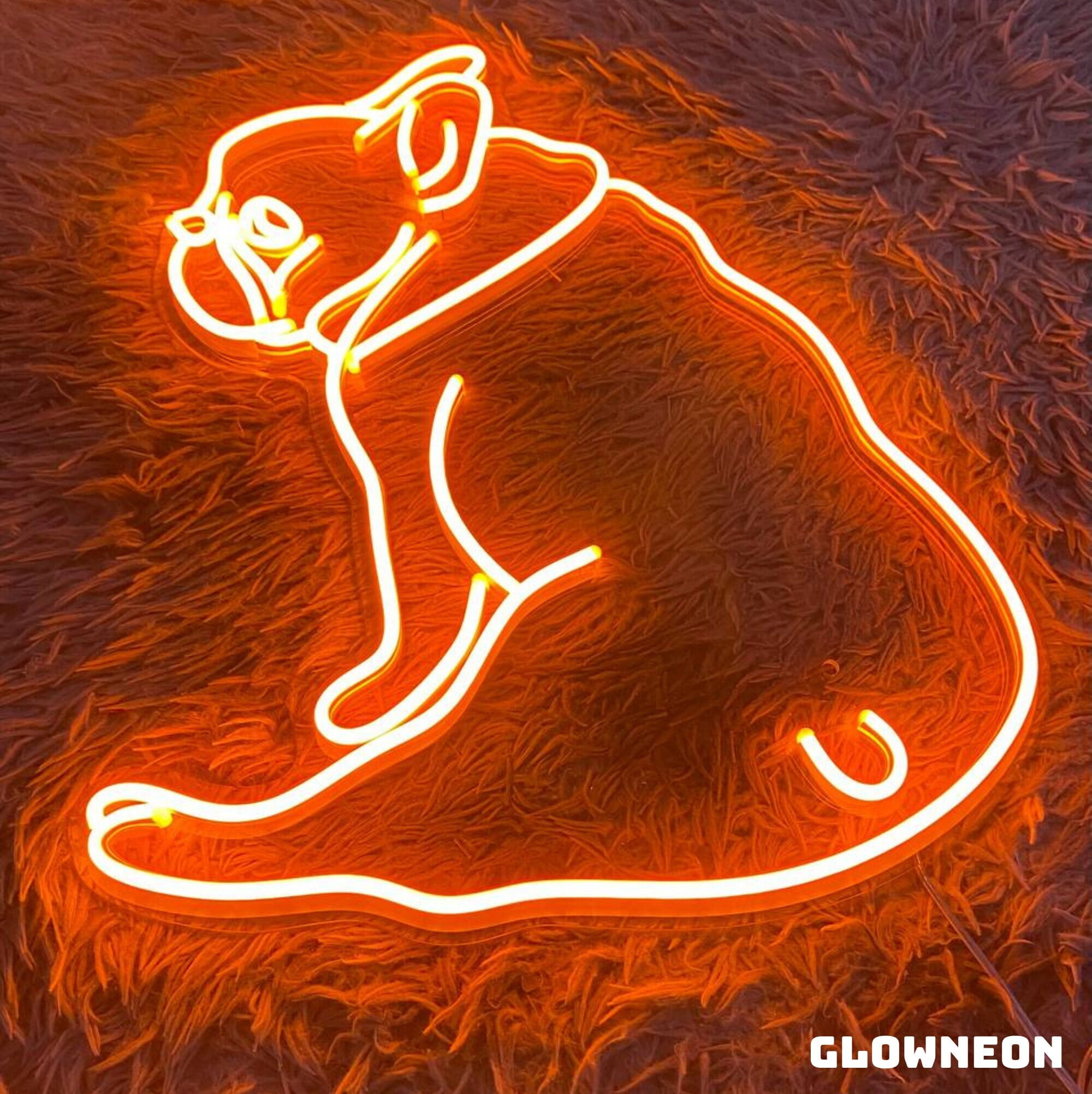 Glowneon Cute Bulldog Neon Sign, Bulldog Led Sign, Bulldog Led Light ...