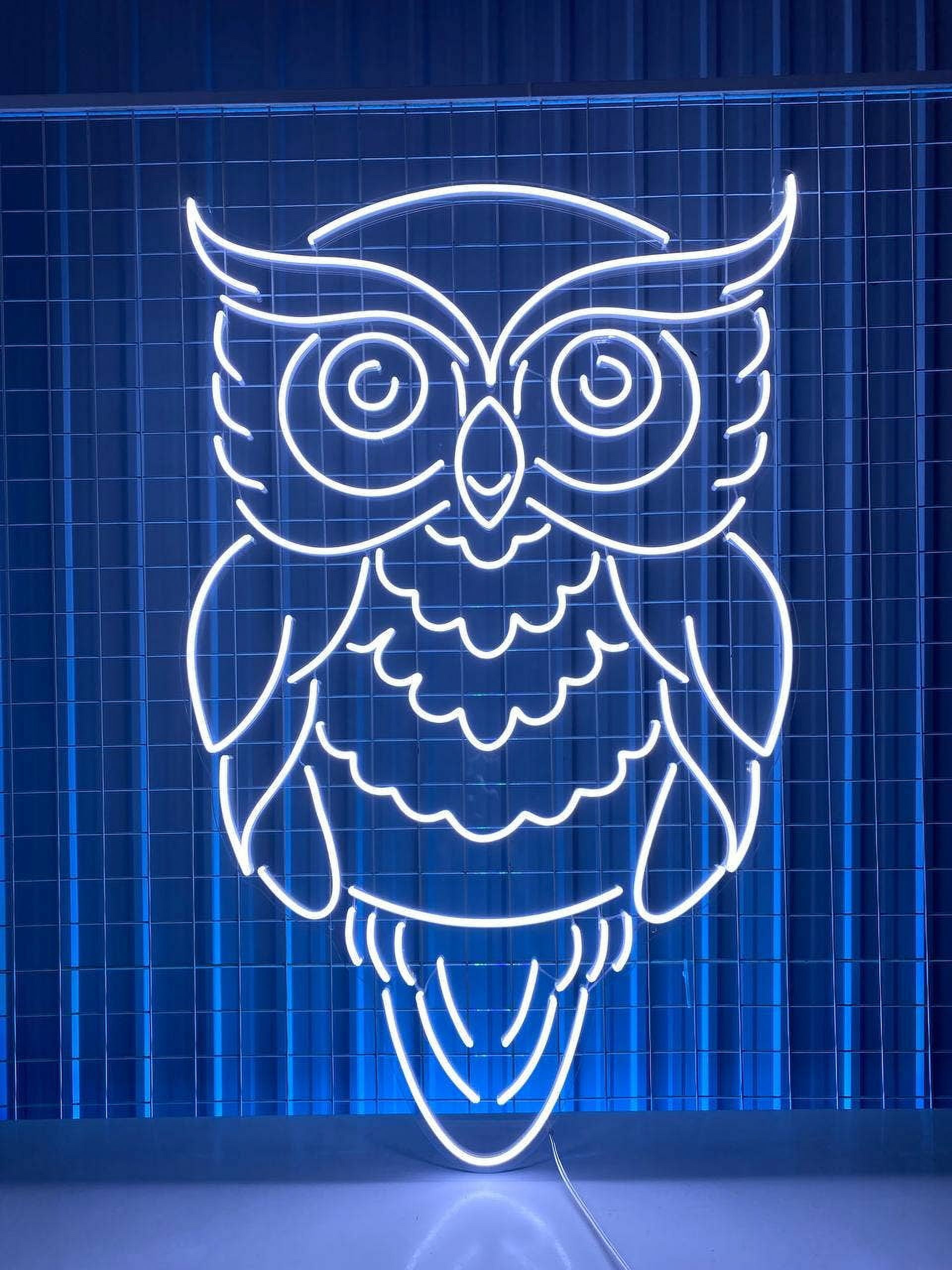 Glowneon Cute Owl Neon Sign, Owl Led Sign, Owl Animal Led Wall Decor ...