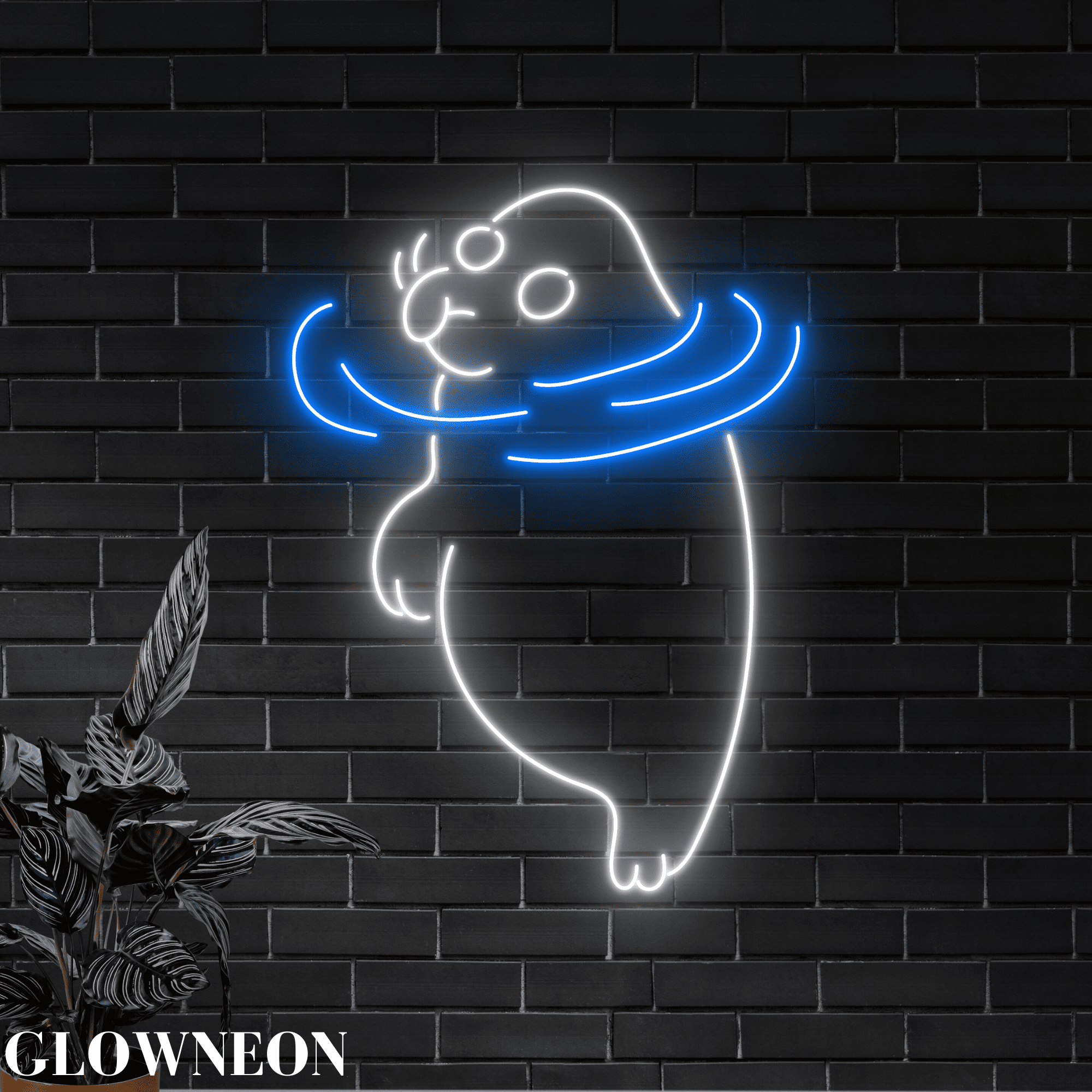 Glowneon Cute Seal Neon Sign, Seal Led Sign, Seal Wall Art Led Light ...