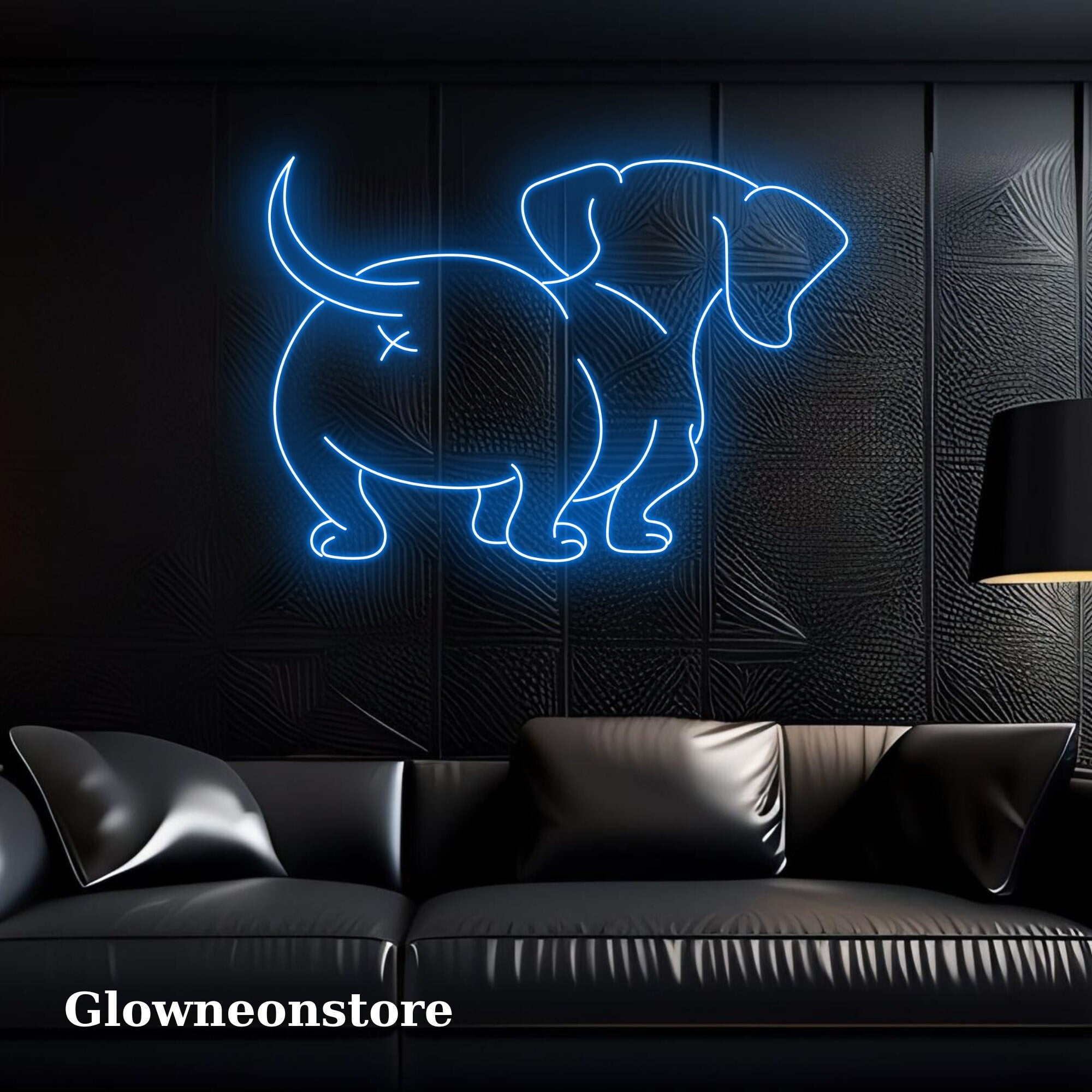Glowneon Dachshund Dog Butt up Neon Sign, Dog Butt Led Light, Funny Dog ...