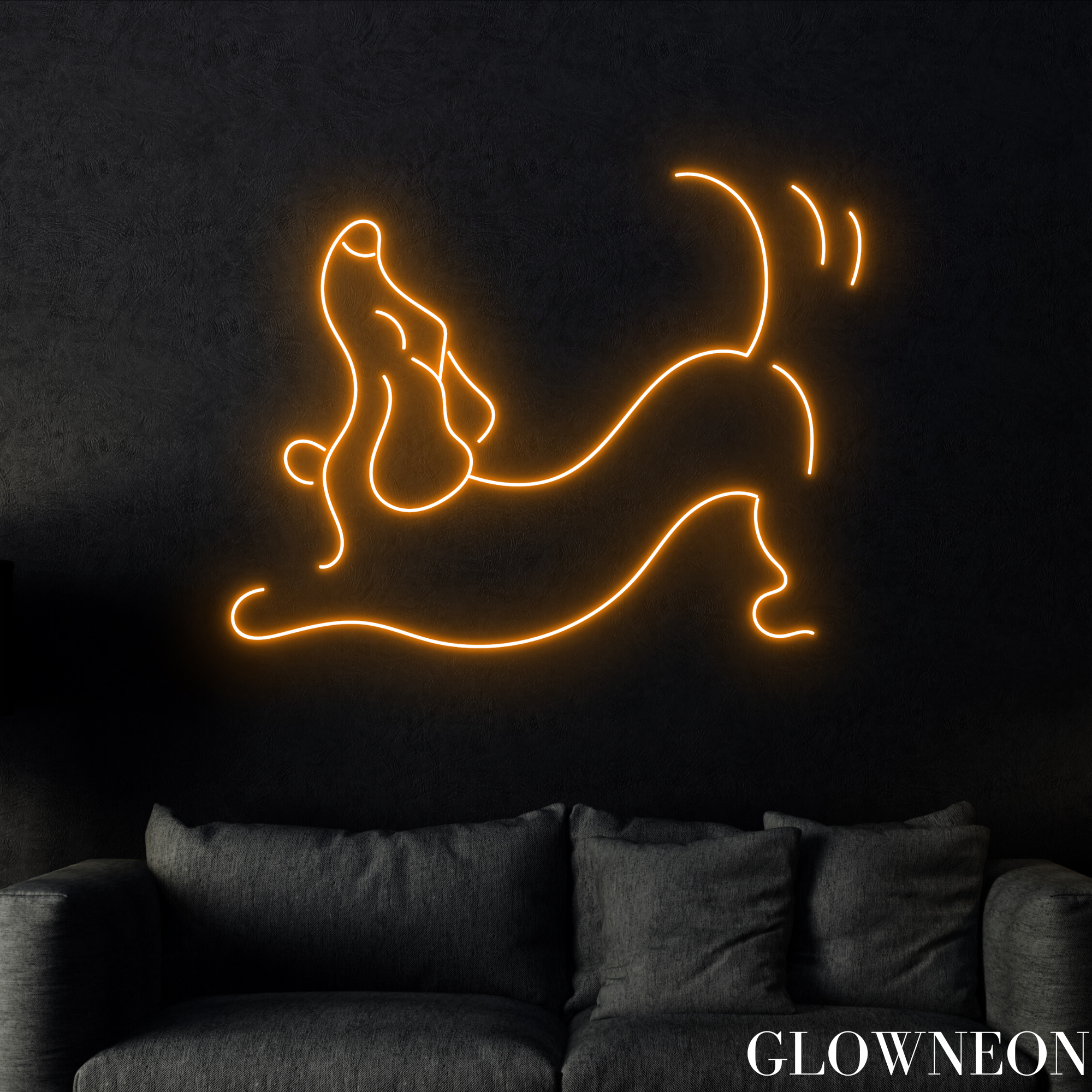 Glowneon Dachshund Dog Wagging Tail Neon Sign, Dachshund Dog Led Sign ...