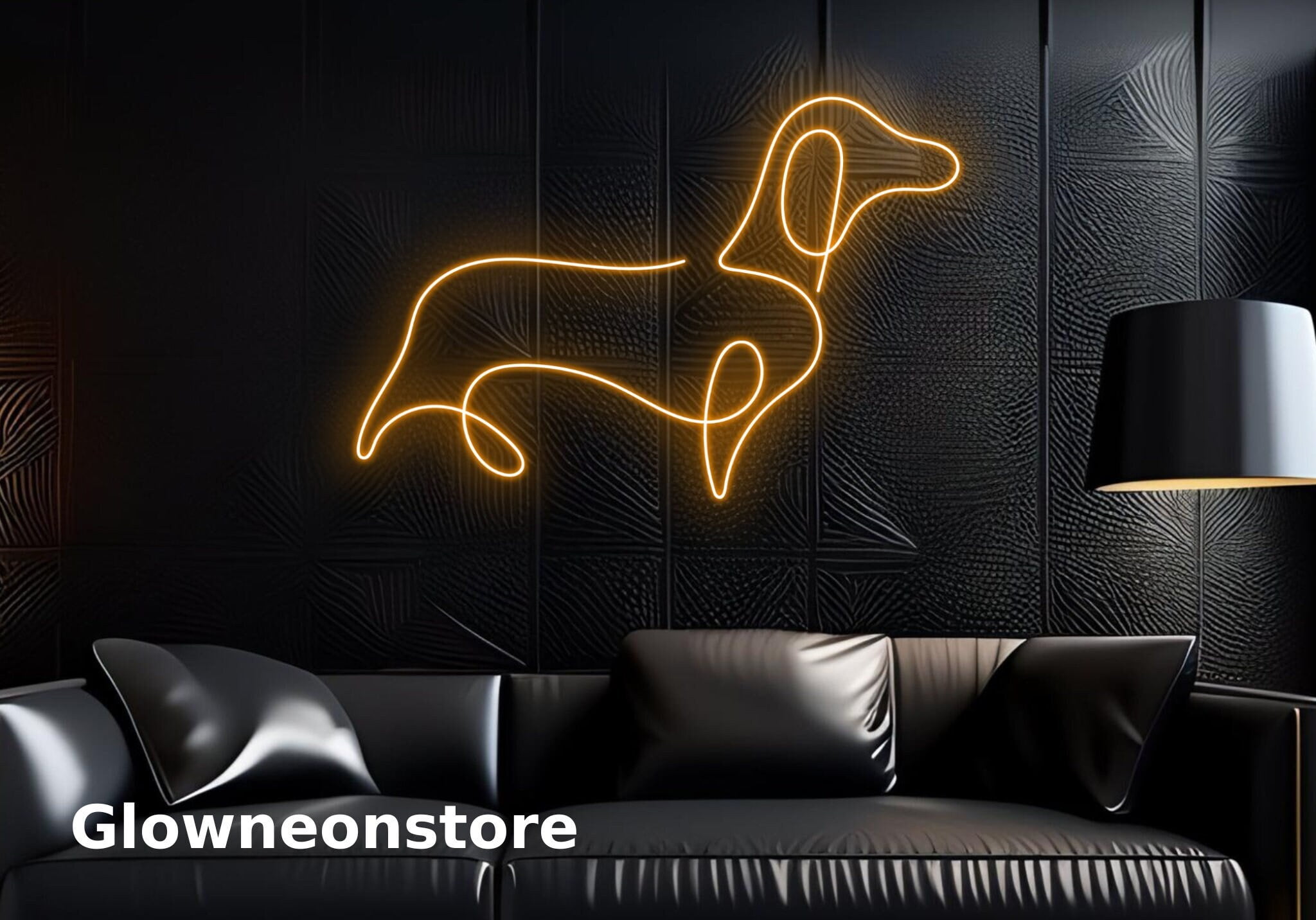 Glowneon Dachshund Neon Sign, Dachshund Dog Led Light, Dachshund Line ...