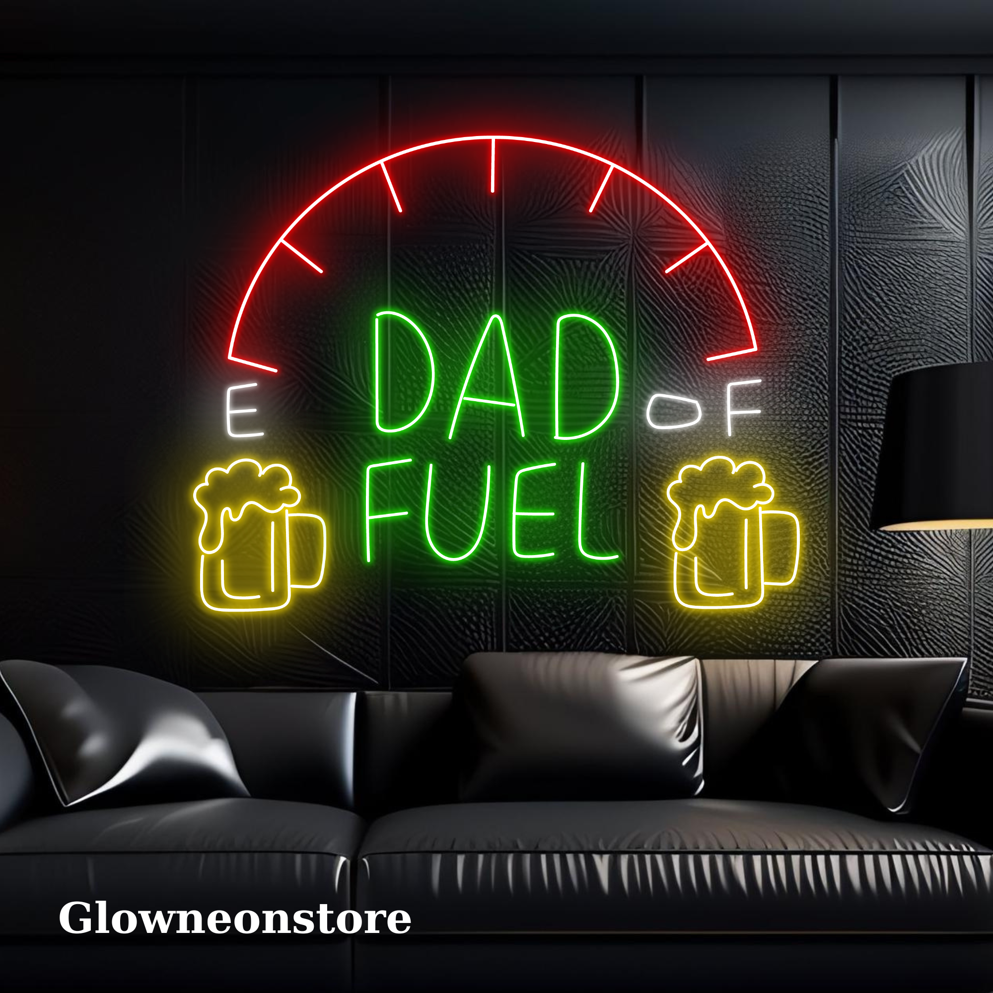Glowneon Dad Fuel Beer Neon Sign, Dad Fuel Beer Led Light Decoration ...