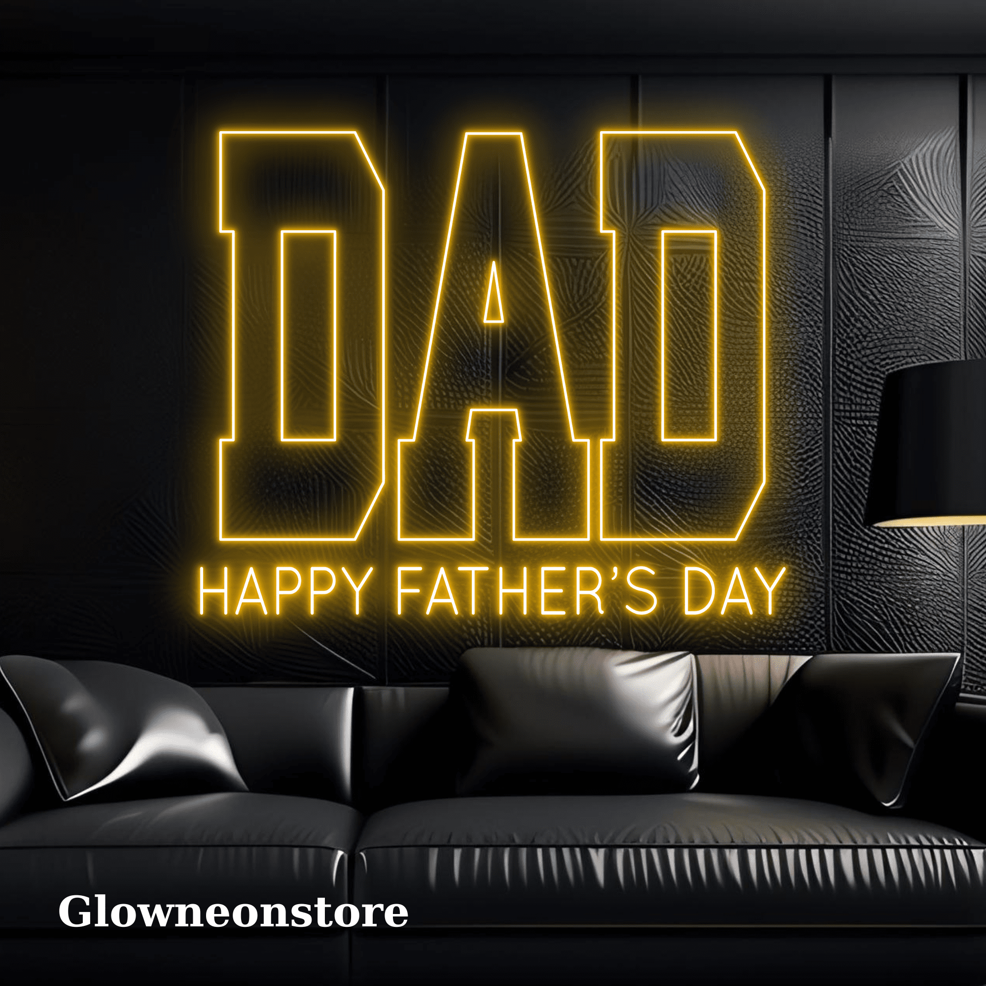 Glowneon Dad Happy Father's Day Led Light, Dad Gift Holiday Neon Sign ...