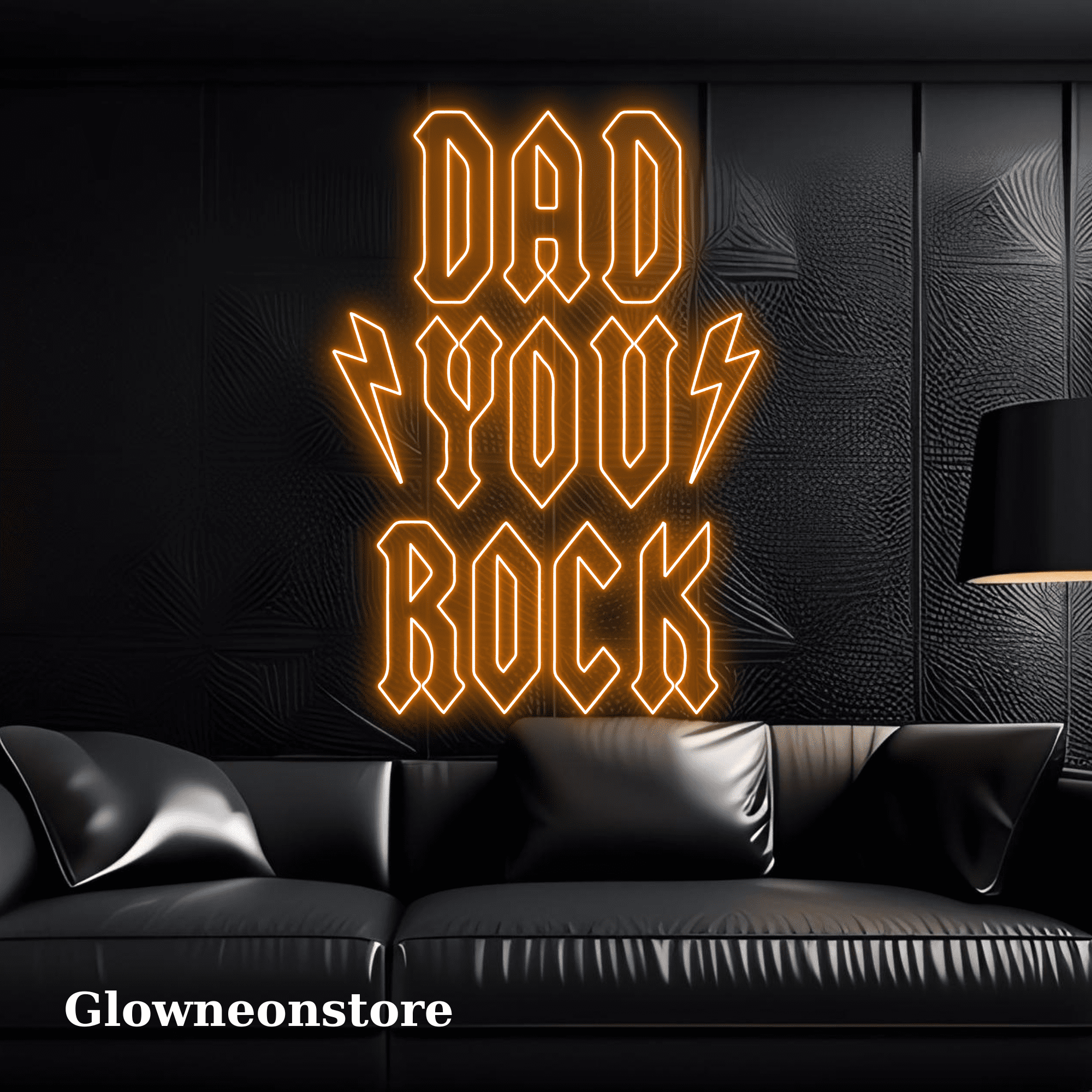 Glowneon Dad You Rock Neon sign, Rock Father's Day Sign Decor - Walmart.com