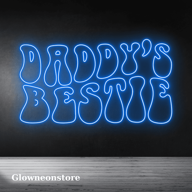 Glowneon Daddy's Bestie Neon Sign, Daddy's Bestie Led Gift Father Day ...