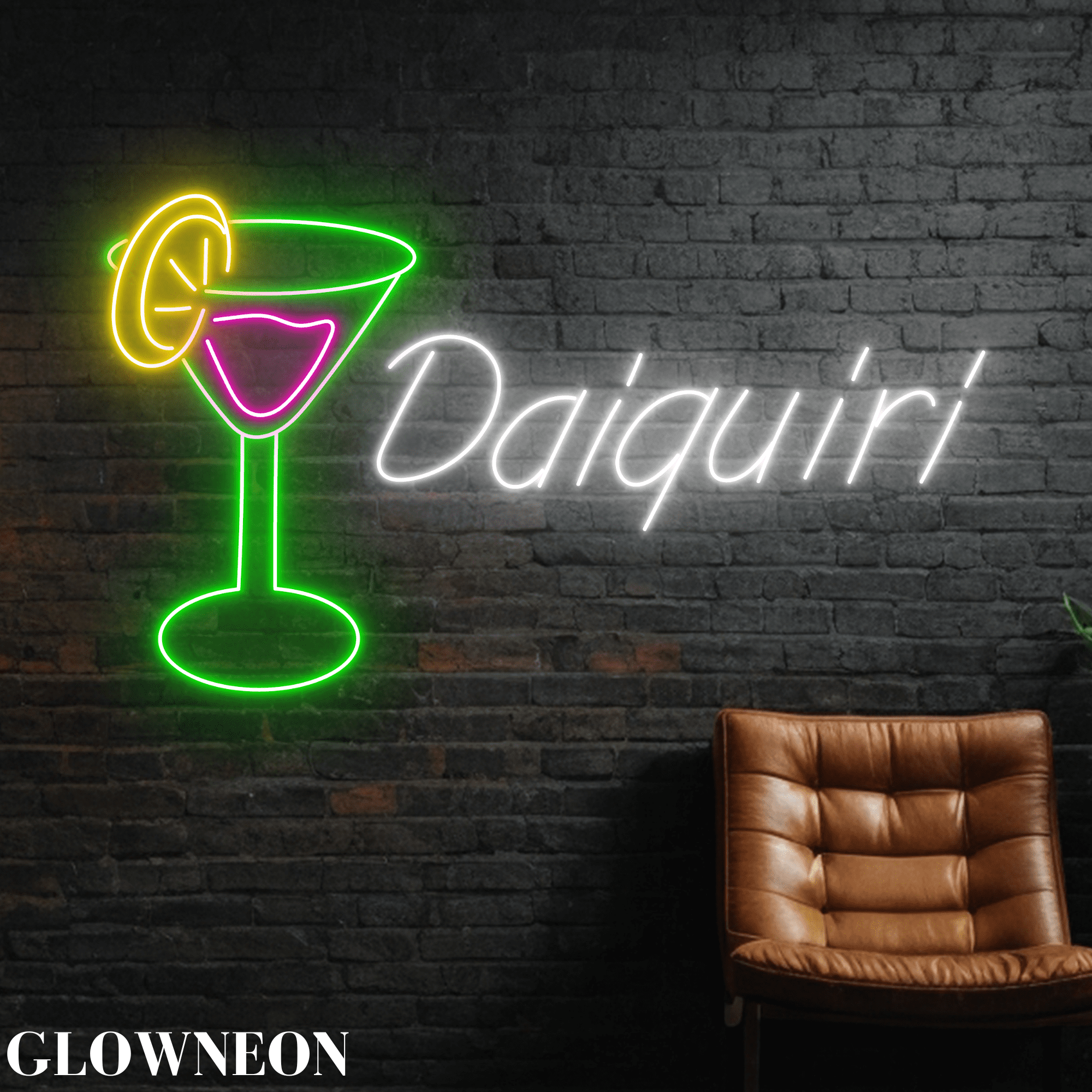 Glowneon Daiquiri Neon Sign, Cuban Daiquiri Led Sign, Cocktail Decor ...