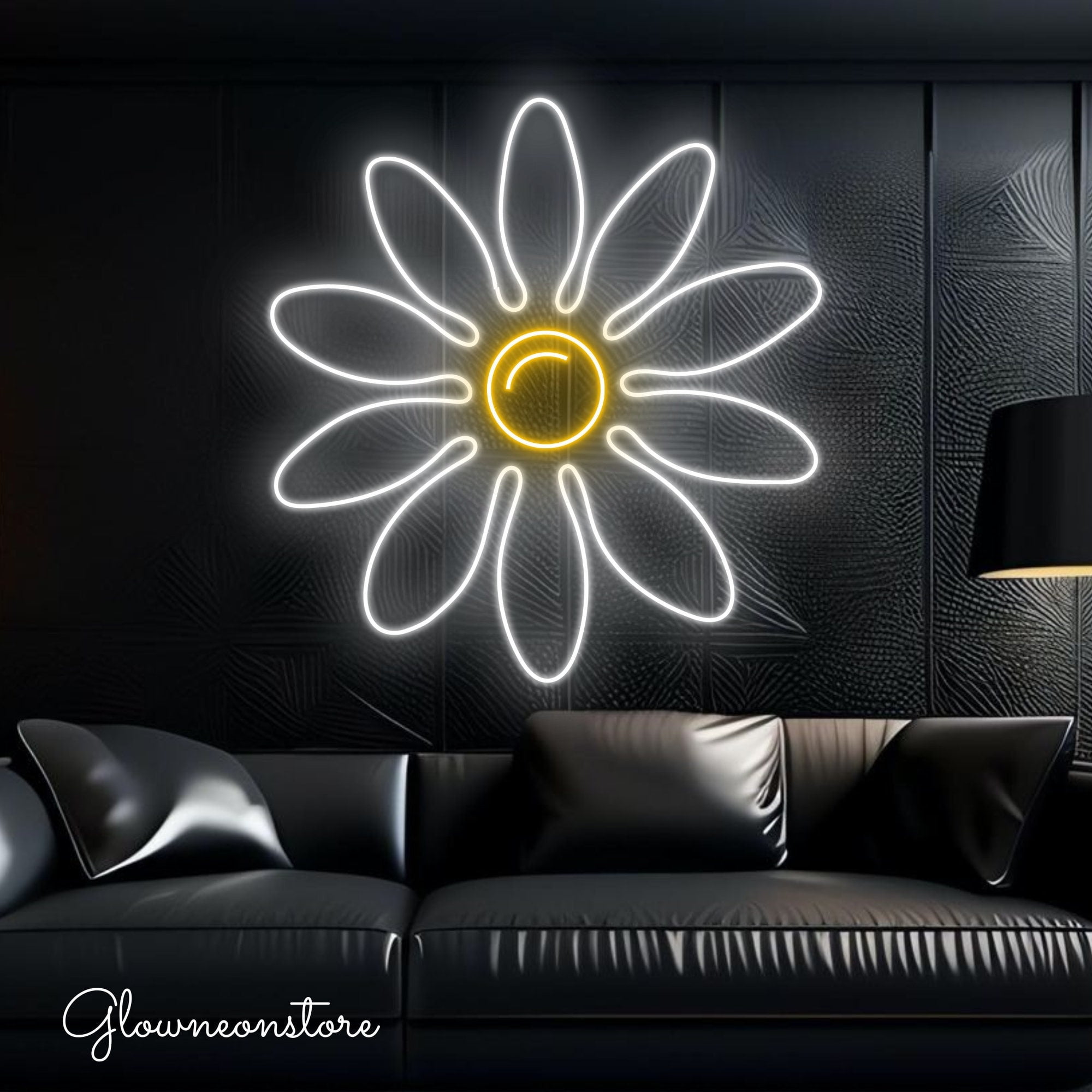 Glowneon Daisy Flower Neon Sign, Daisy Bedroom Light Sign, Custom ...