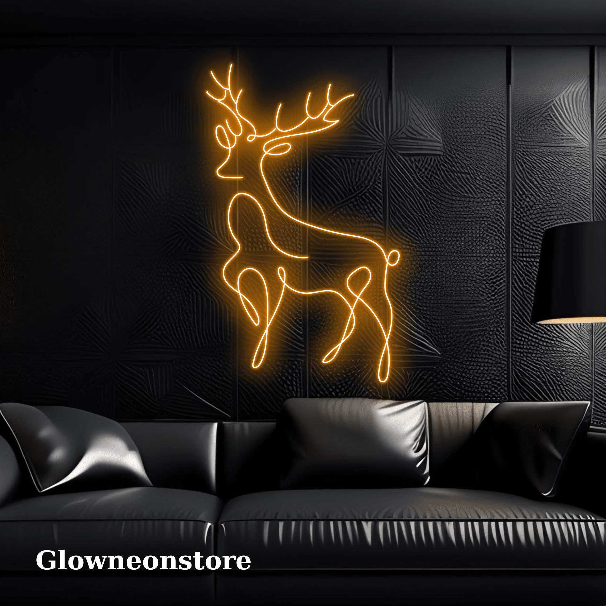 Glowneon Deer Line Neon Sign, Deer Wall Decoration Led Light - Walmart.com