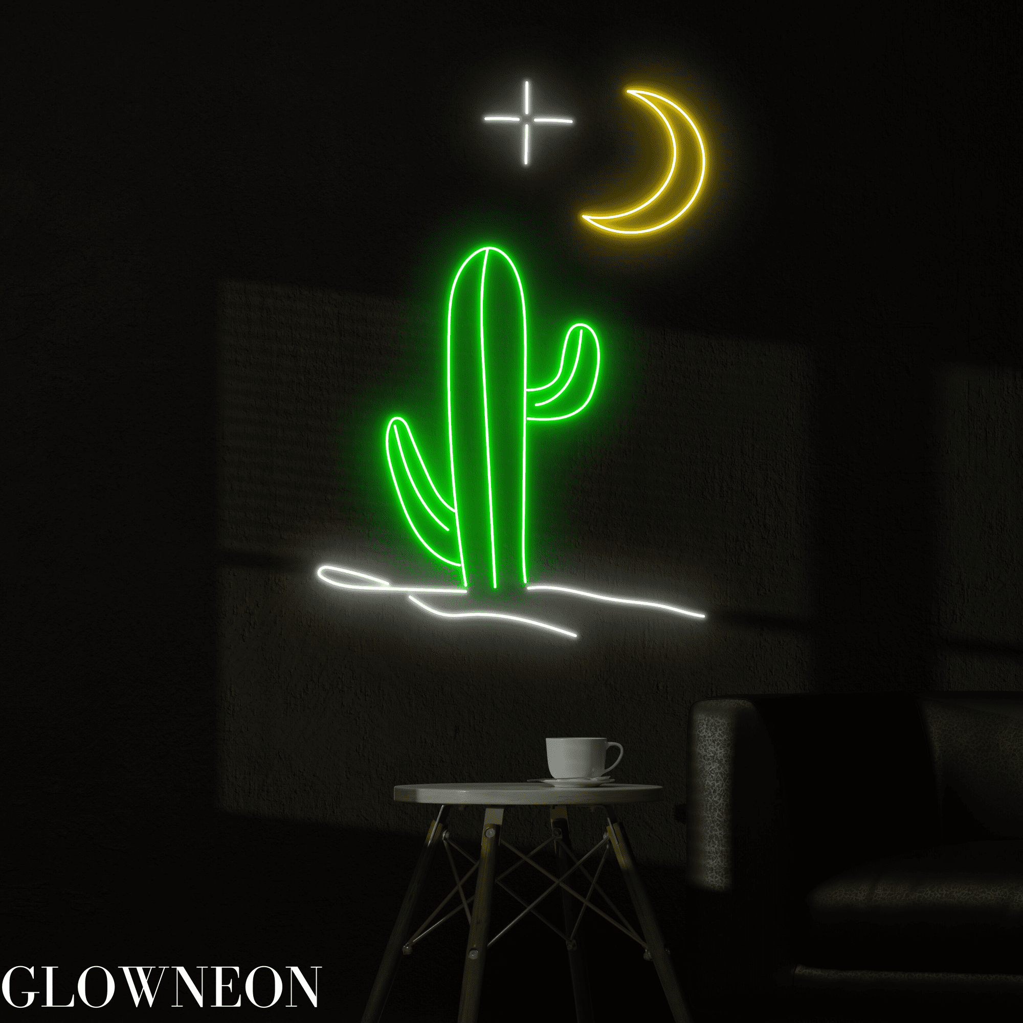Glowneon Desert Cactus Neon Sign, Cactus Led Sign, Cactus Lover Gifts ...