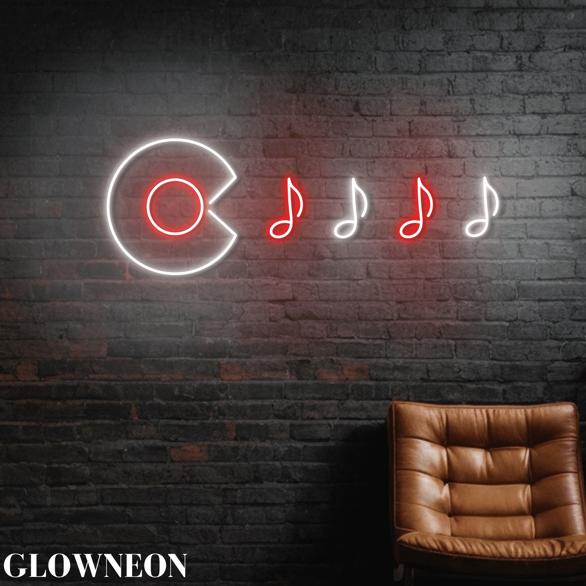 Glowneon Disk Vinyl Retro Music Neon Sign, Music Record Player Light ...