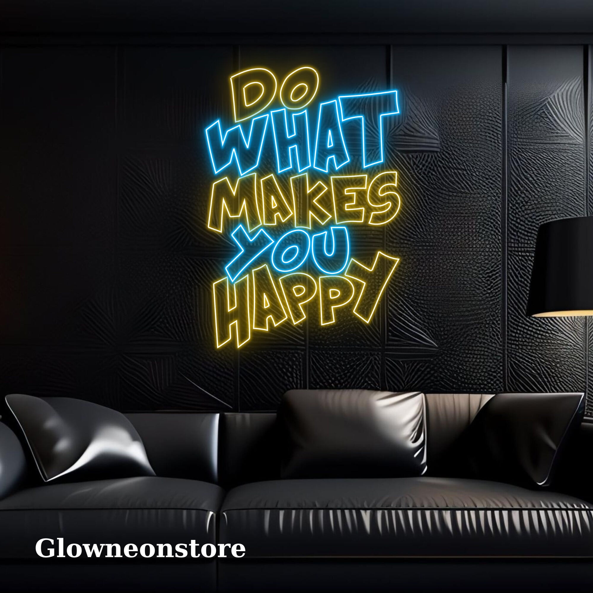 Glowneon Do What Makes You Happy Neon Sign, Inspirational Quote Led ...