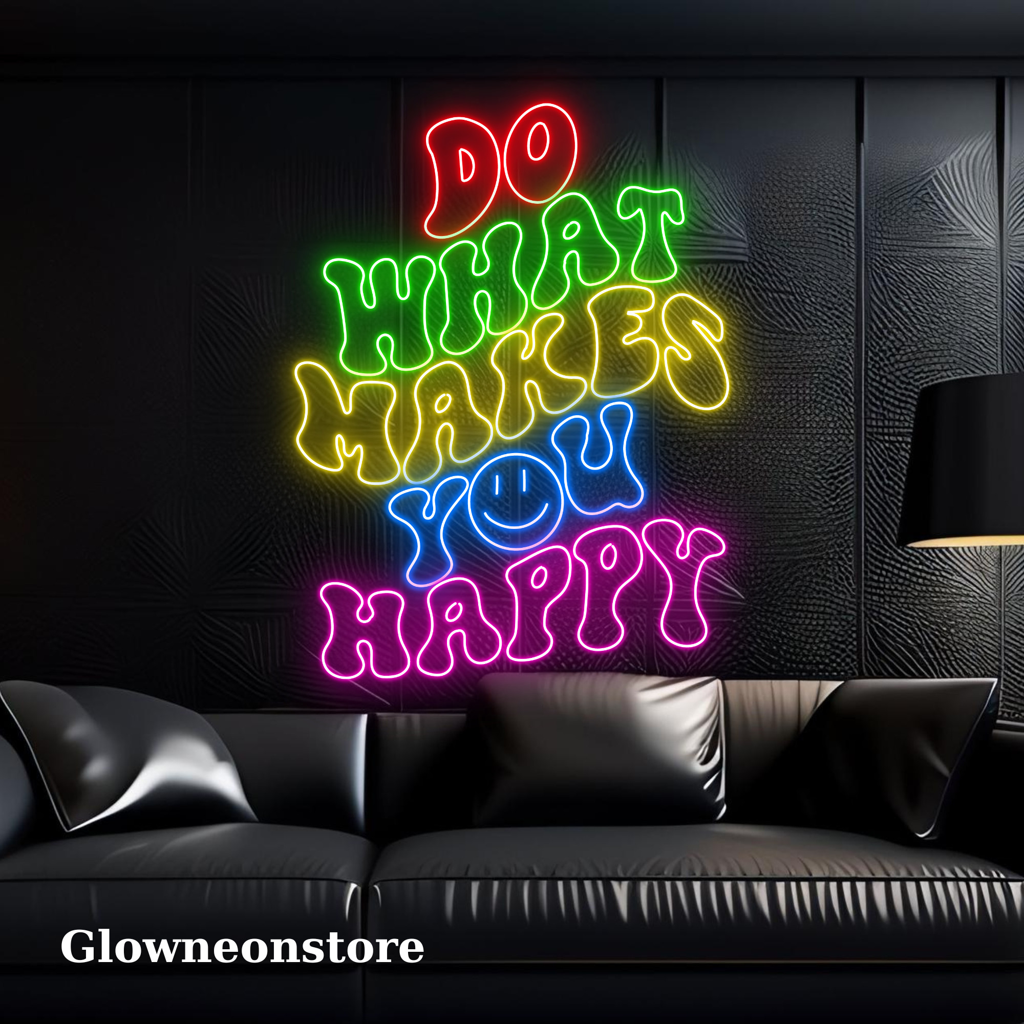 Glowneon Do What Makes You Happy Neon Sign Wall Decor Hanging - Walmart.com