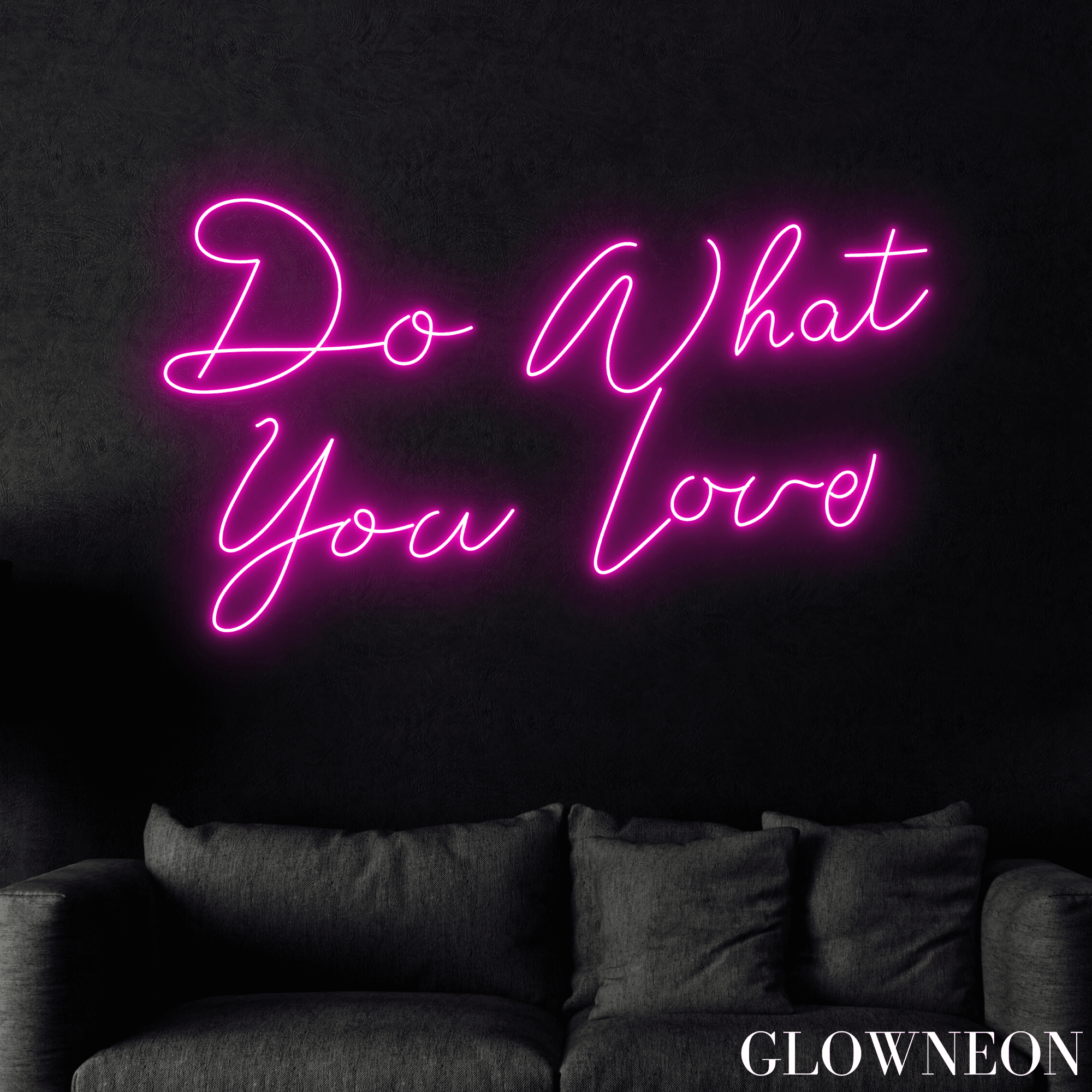 Glowneon Do What You Love Neon Sign, Coffee Shop Led Sign, Bar Decor ...