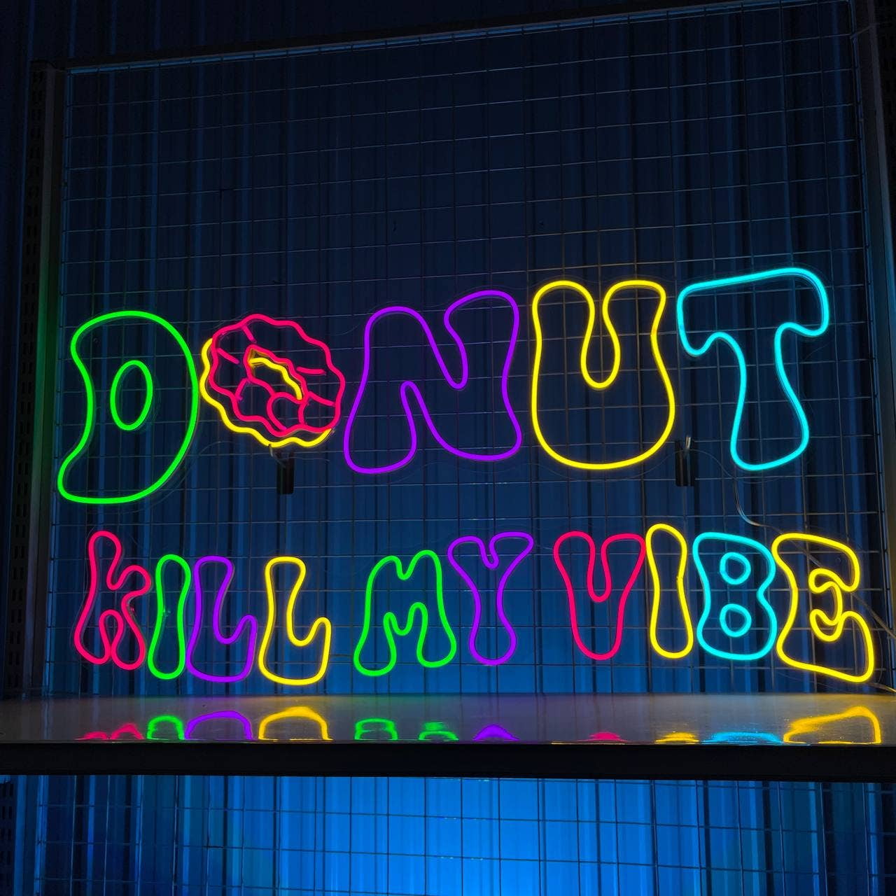 Glowneon Donut Kill My Vibe Neon Signs, Donut Bakery shop Wall Decor ...