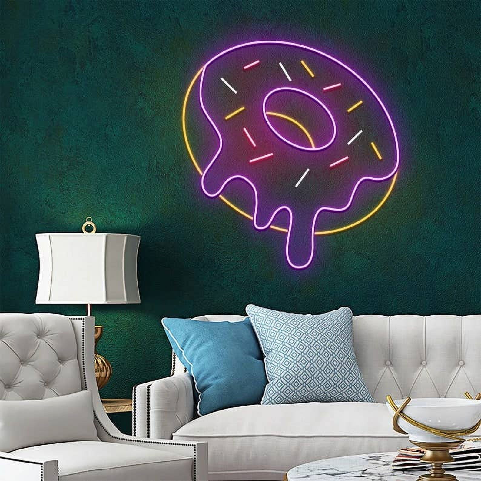 Glowneon Donut Neon Sign 2, Bakery Shop Decor - Neon Light - Walmart.com