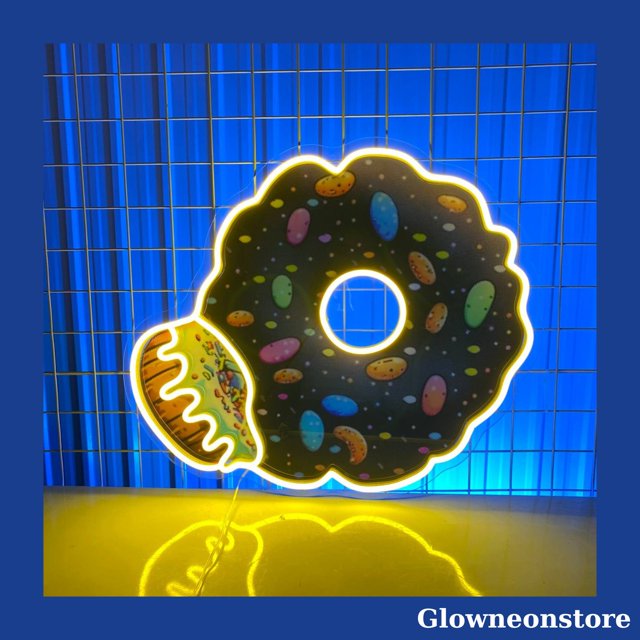 Glowneon Donut Neon Sign, Donut LED Sign, Welcome Open Donut Shop LED ...
