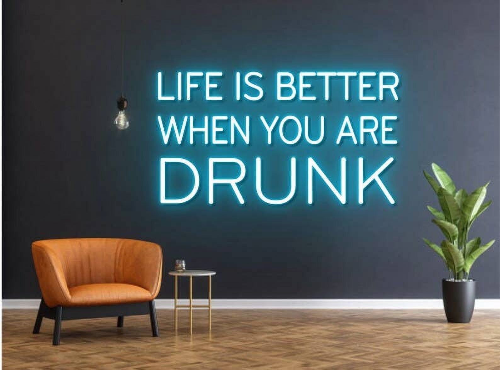 Glowneon Drink Bar Quote Neon Sign, Bar Bub Wall Led Decor - Walmart.com