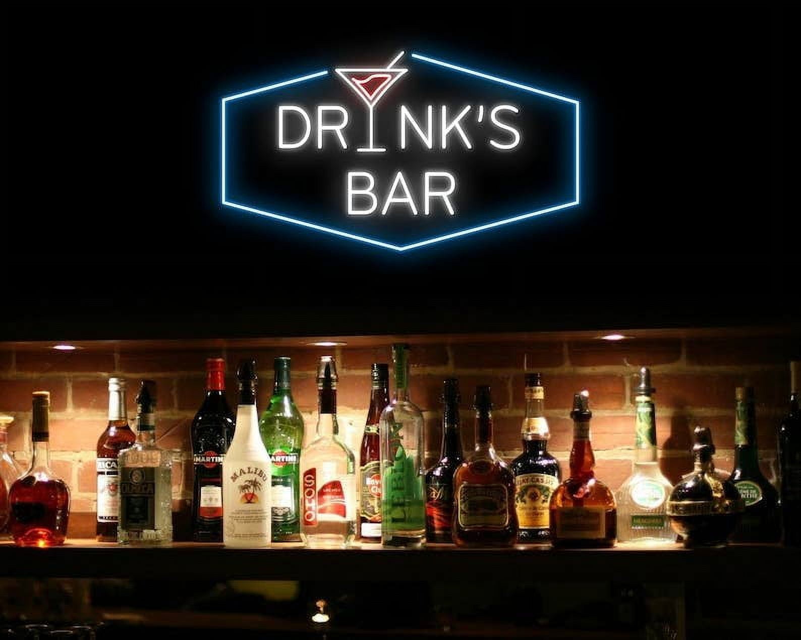 Glowneon Drinking Cocktail Bar Neon Sign, Cocktail Bar LED Sign ...