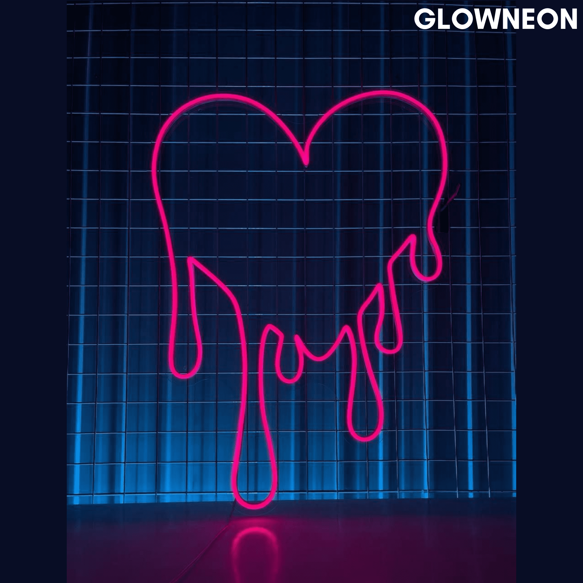 Glowneon Dripping Heart Neon Sign, Wedding Led Sign, Valentine's Gift ...
