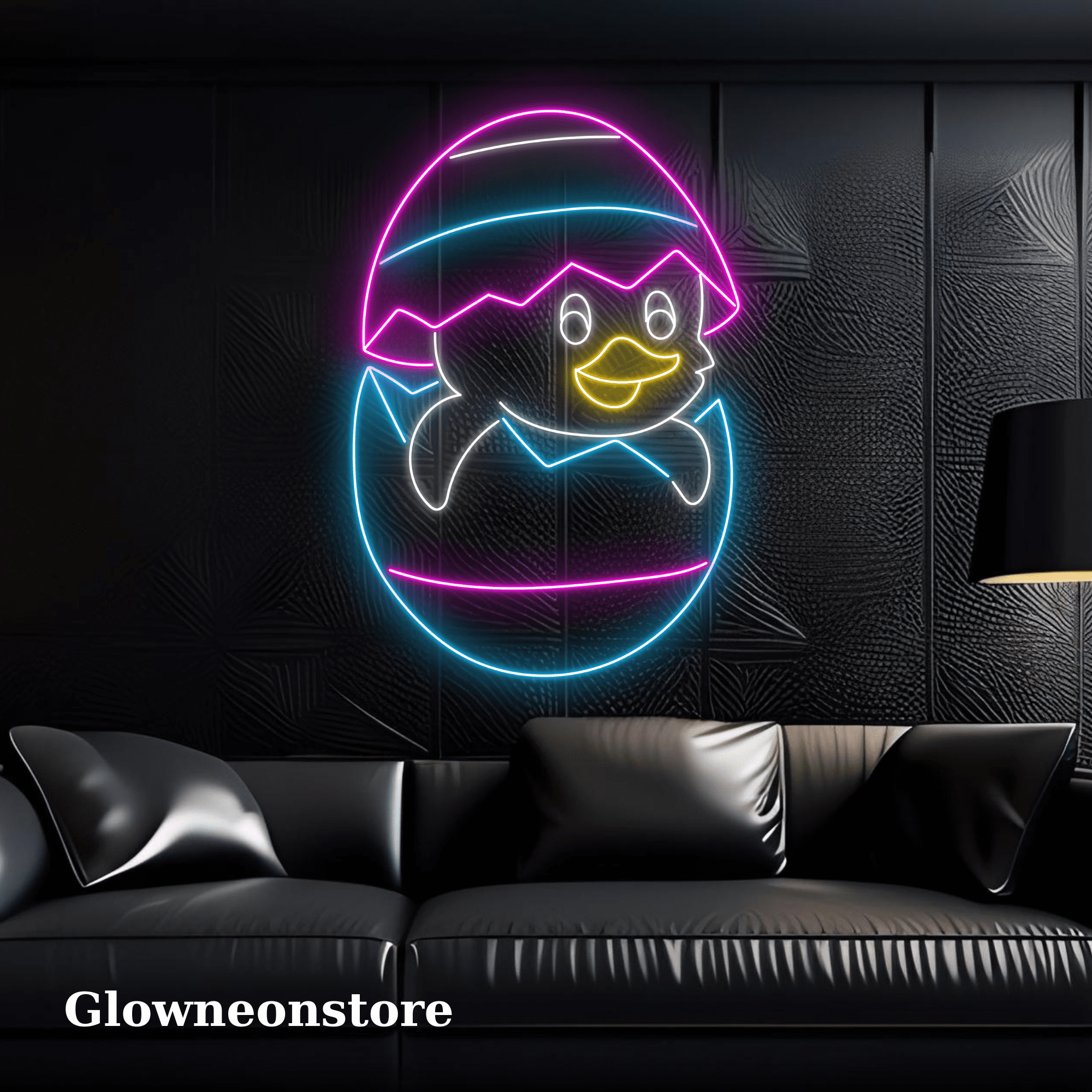 Glowneon Duck Egg Neon Sign, Happy Easter Duck Egg Day Led Sign ...