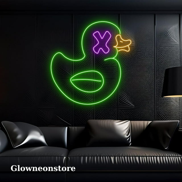 Glowneon Duck Neon Sign, Duck Led Light, Duck Wall Decor, Duck Wall Art ...