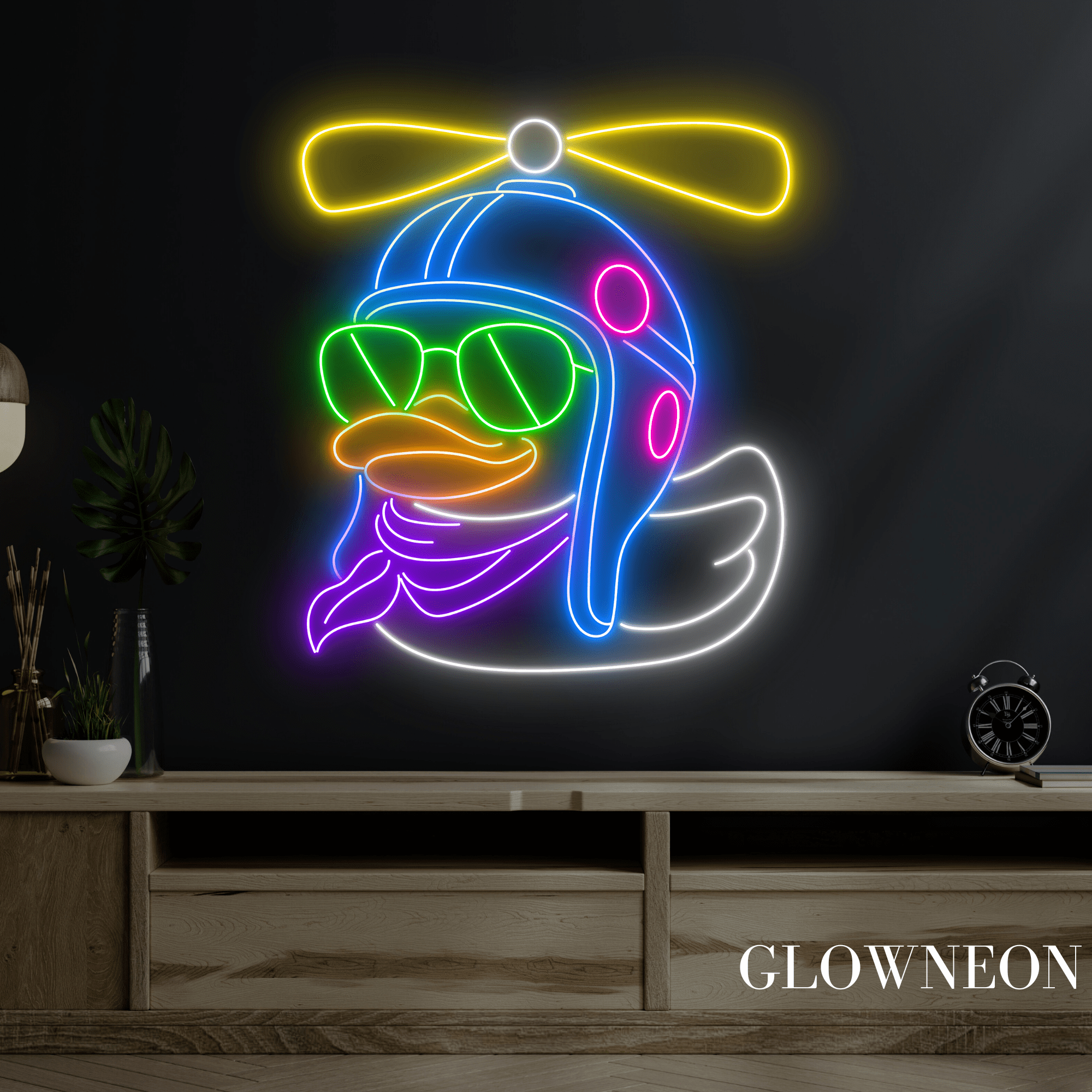 Glowneon Duck Pilot Neon Sign, Duck Farm Led Sign, Gift For Kids ...