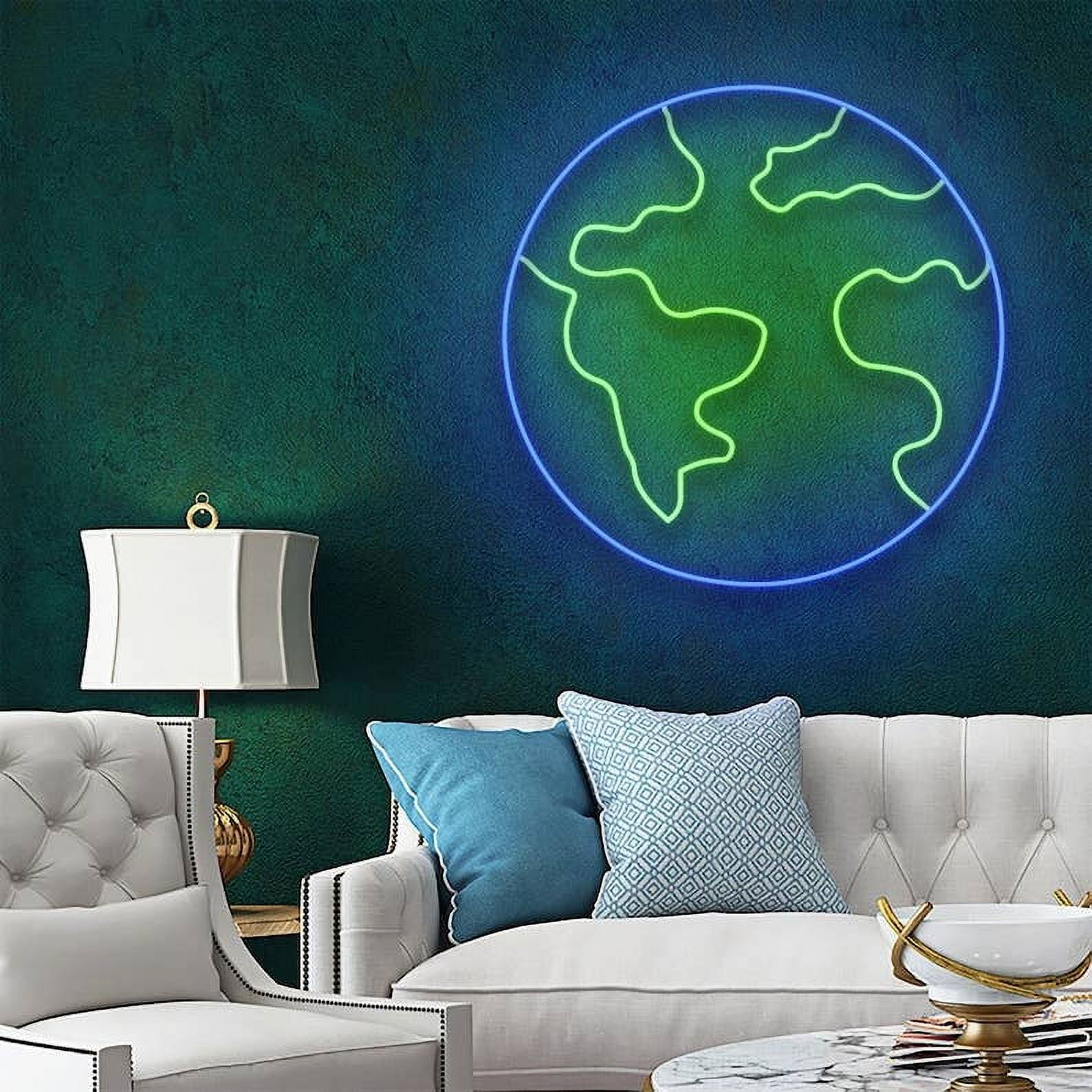 Glowneon Earth Neon Signs,Led Sign Class Room Decor - Walmart.com