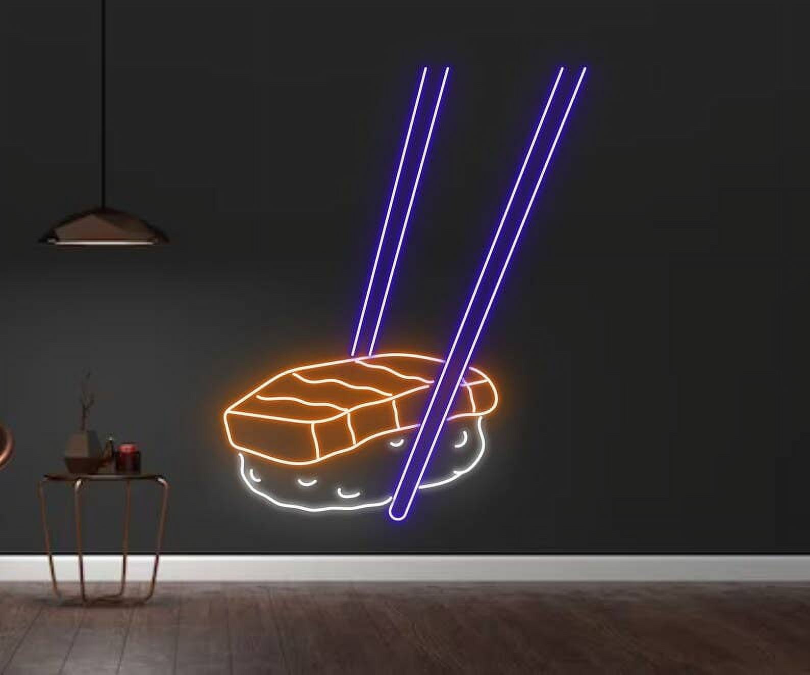 Glowneon Eat Sushi w/ Chopsticks Neon Sign, Sushi Restaurant Decor ...