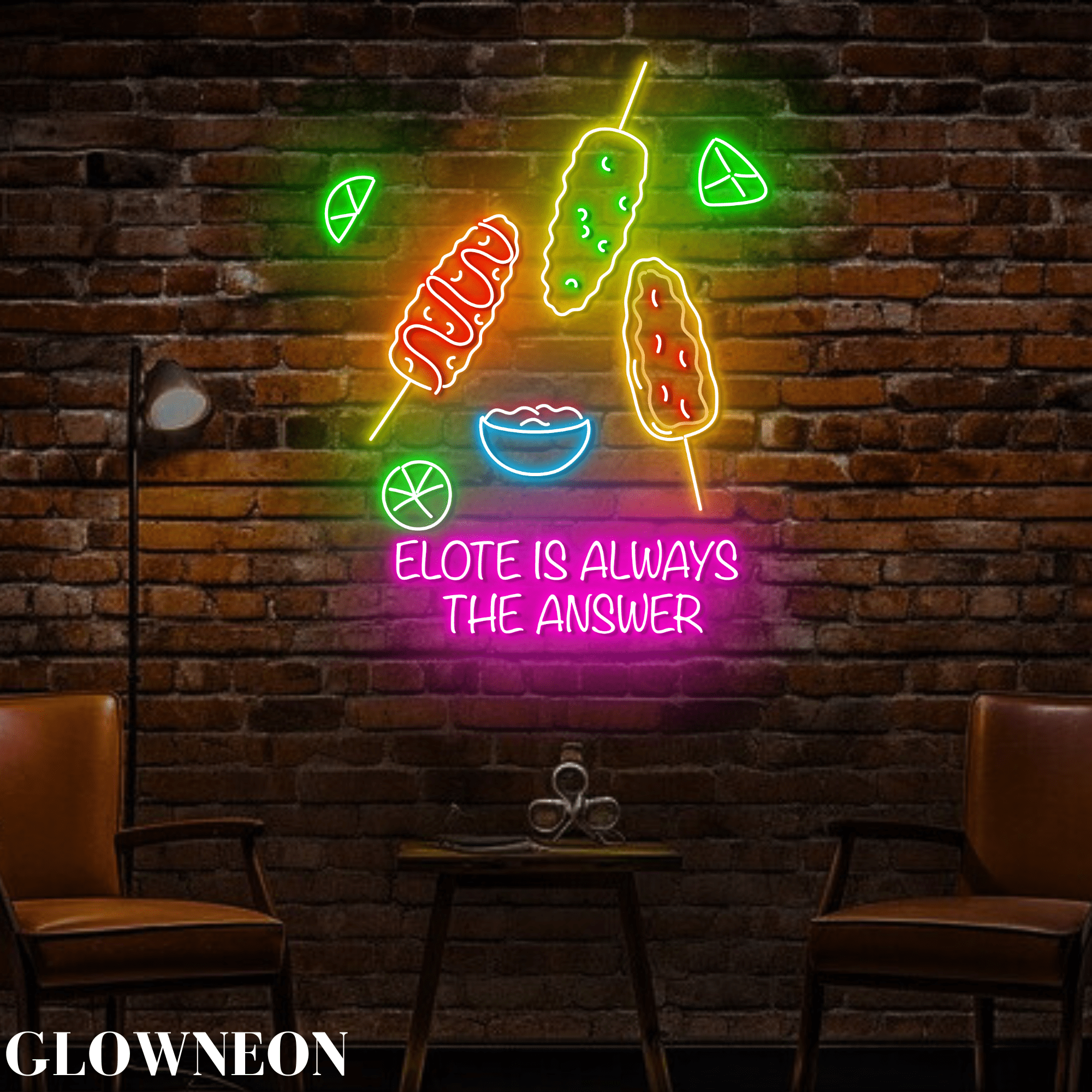 Glowneon Elote Is Always The Answer Led Sign, Elote Mexican Neon Sign ...